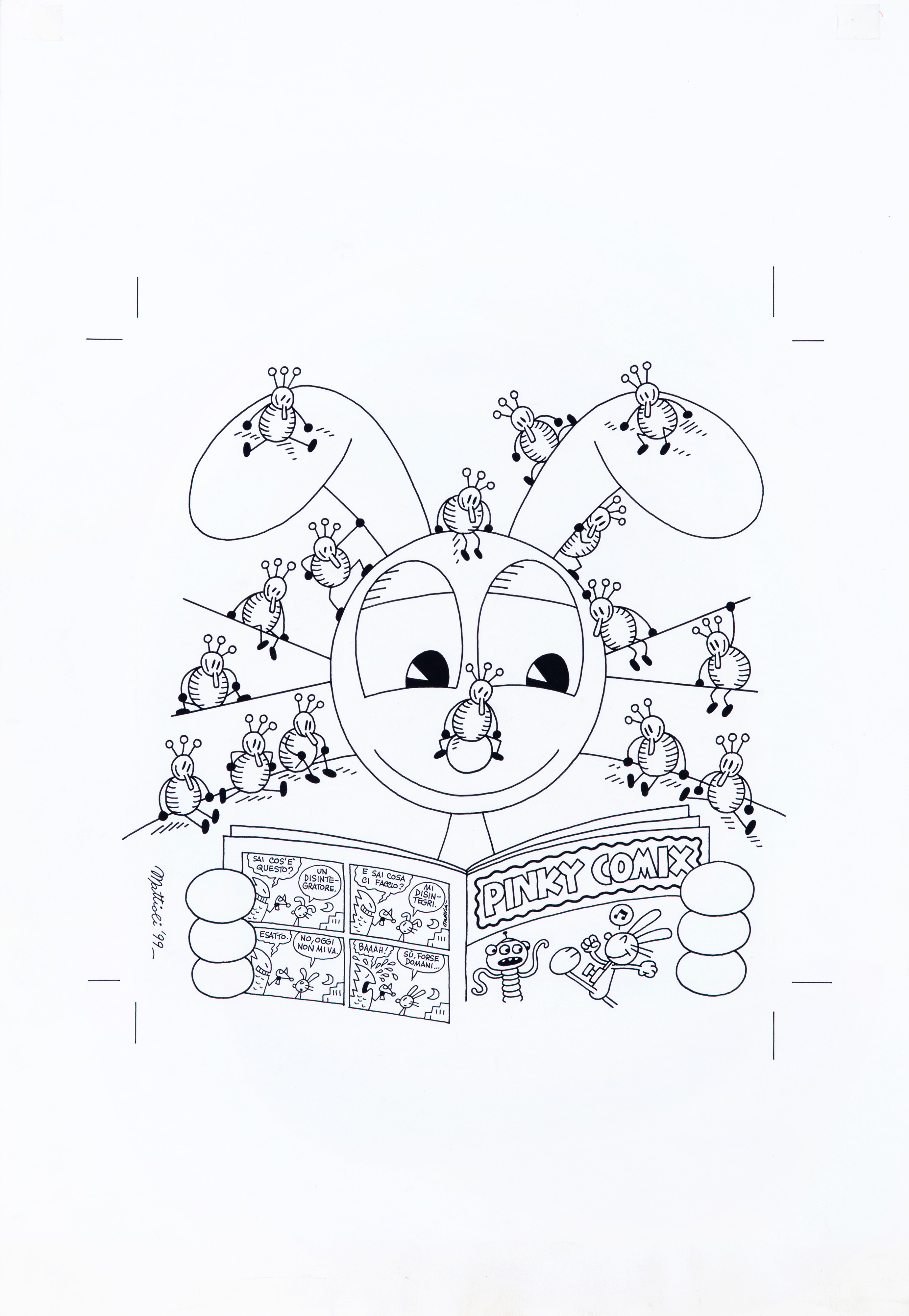 Massimo Mattioli - Pinky 1999 | Original Comic Arts & Illustrations | Finarte, casa d'aste