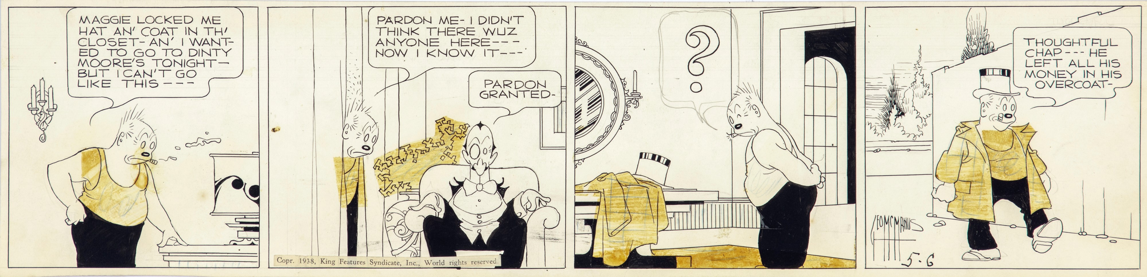 George McManus - Bringing Up Father 1938 | Original Comic Arts ...