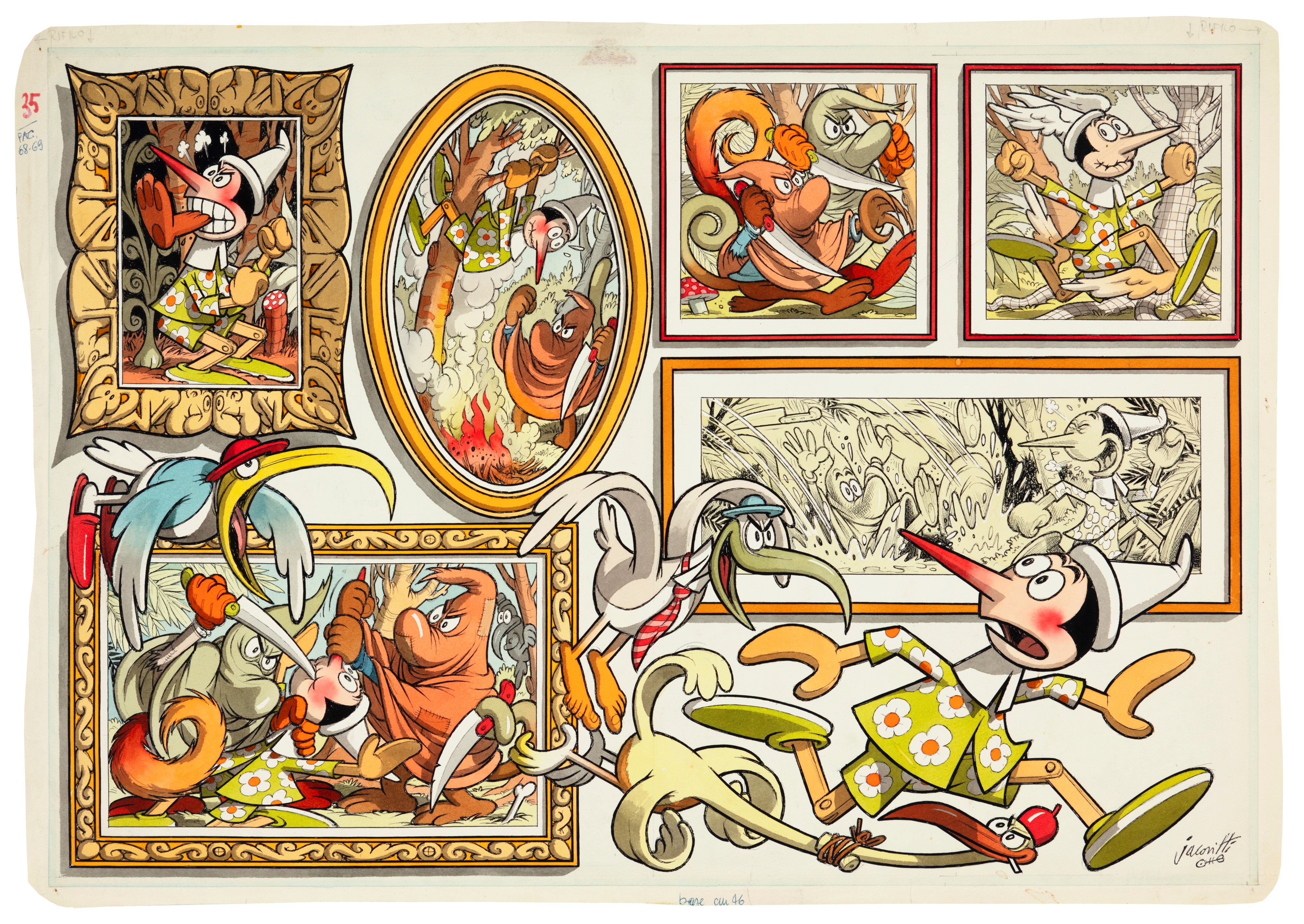 Benito Jacovitti - Pinocchio 1964 | Fumetti: Tavole e Illustrazioni ...