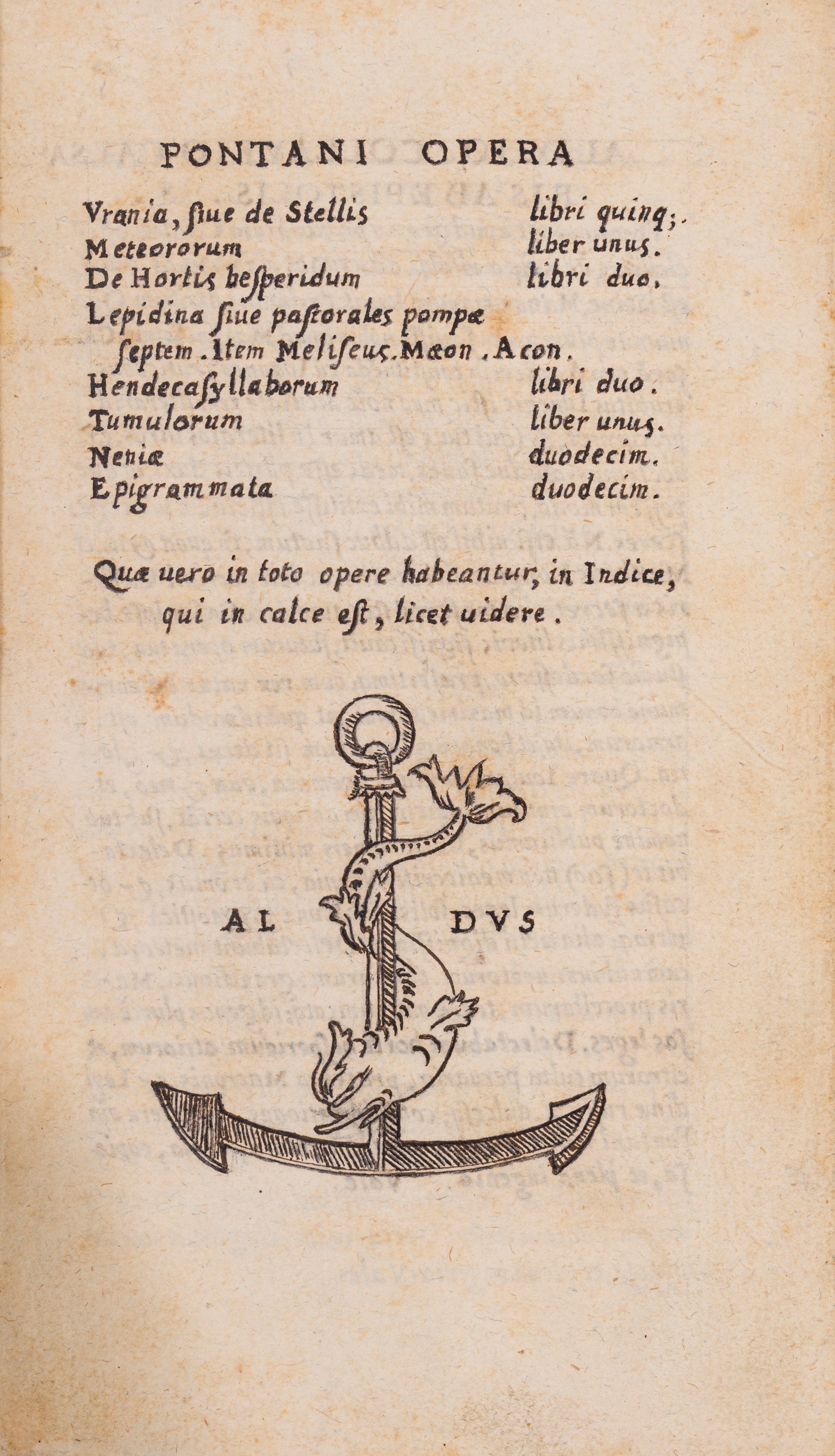 Pontano, Giovanni - Pontani Opera 1505 | Libri, Autografi e Stampe ...