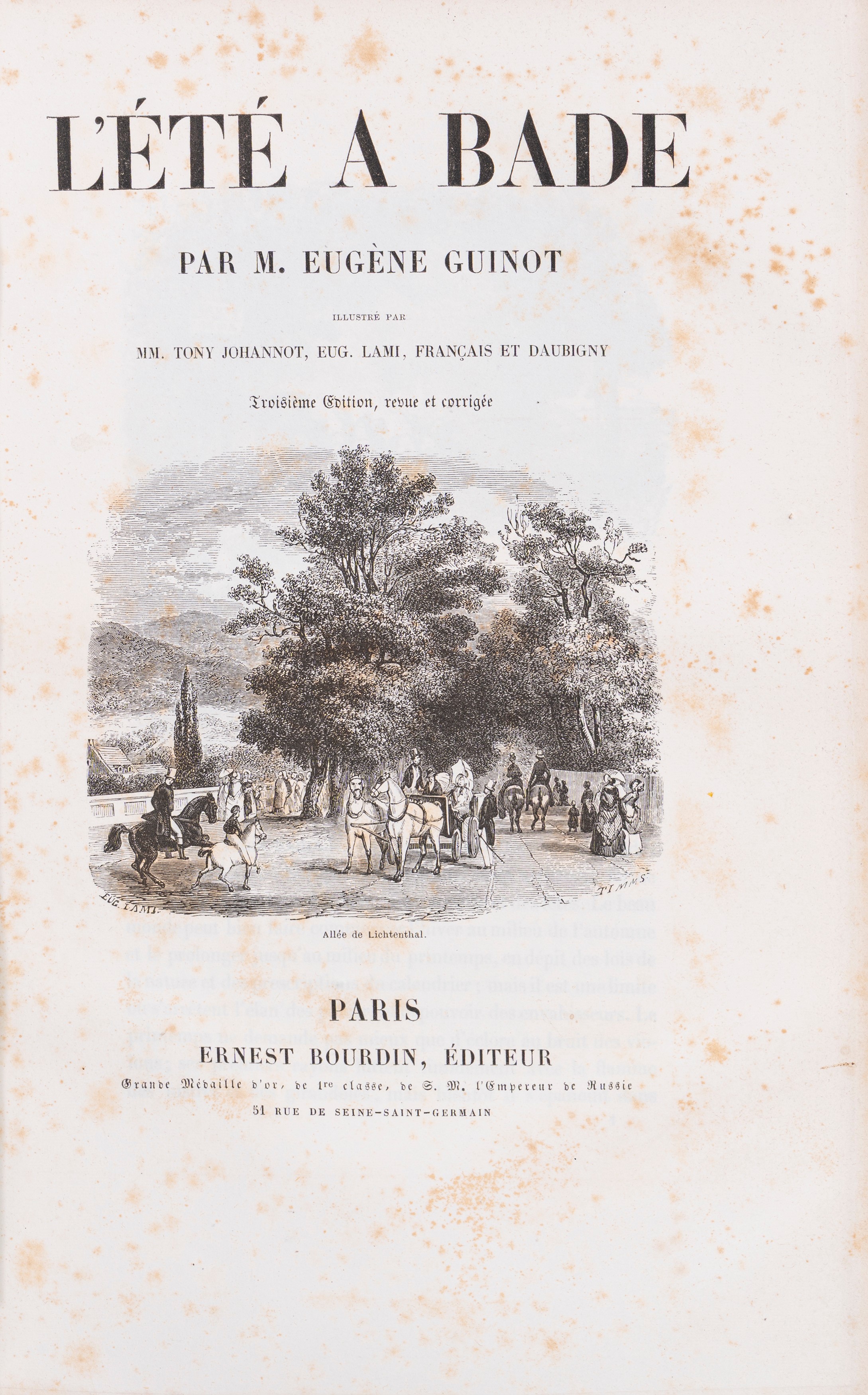 Guinot, Eugène - L'Été a Bade 1847 | Libri, Autografi e Stampe | Finarte, casa d'aste