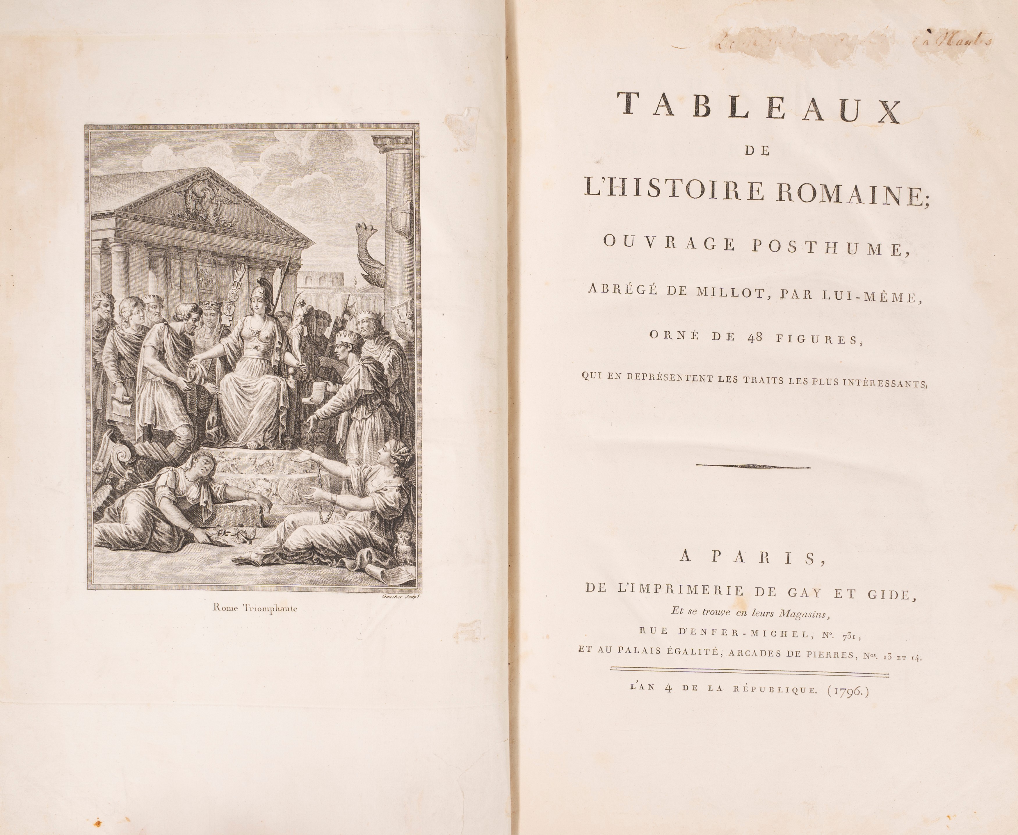 Millot, Claude François Xavier - Tableaux de l'Histoire Romaine 1796 ...