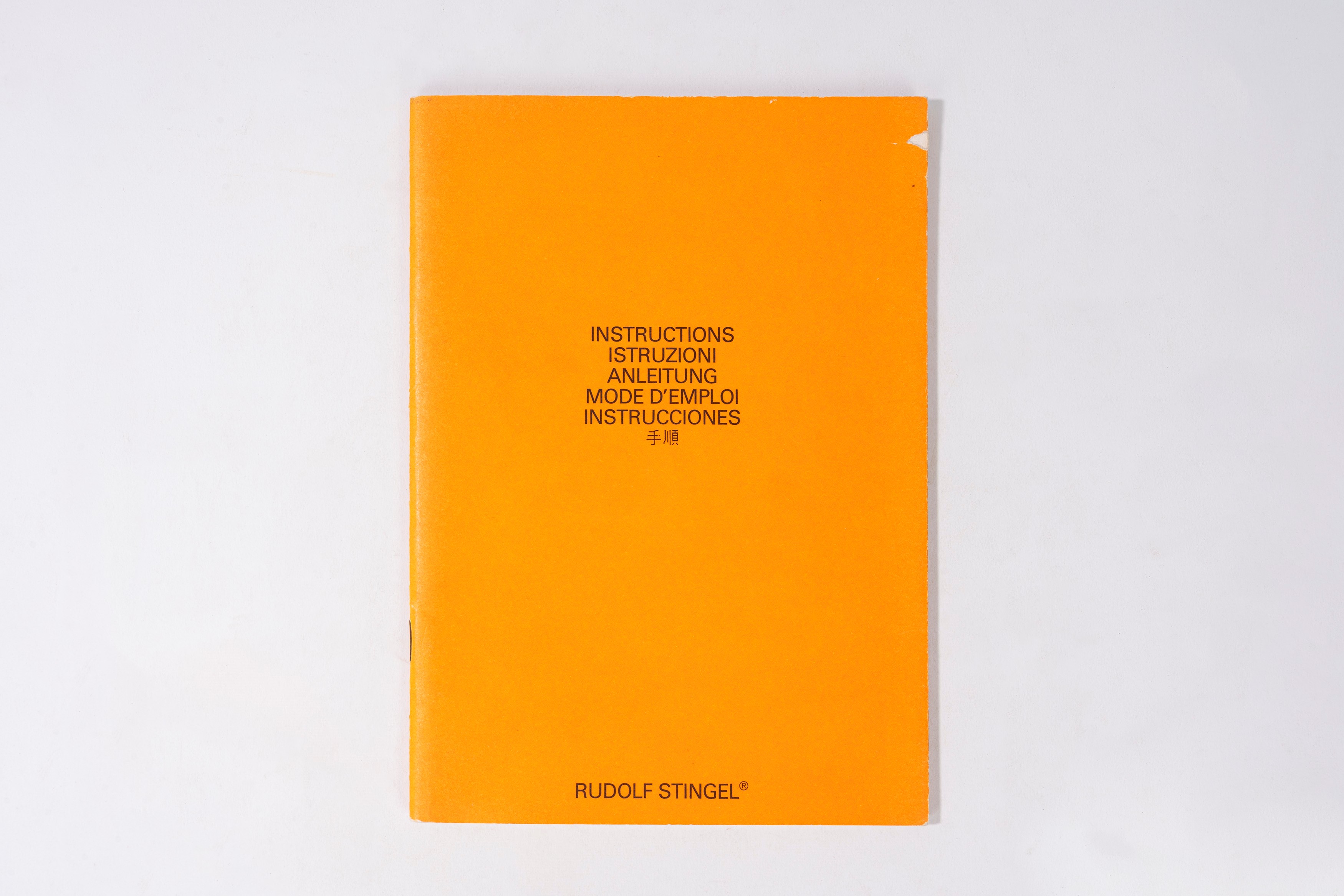 Stingel, Rudolf - Istruzioni 1989 | Libri, Autografi e Stampe | Finarte ...