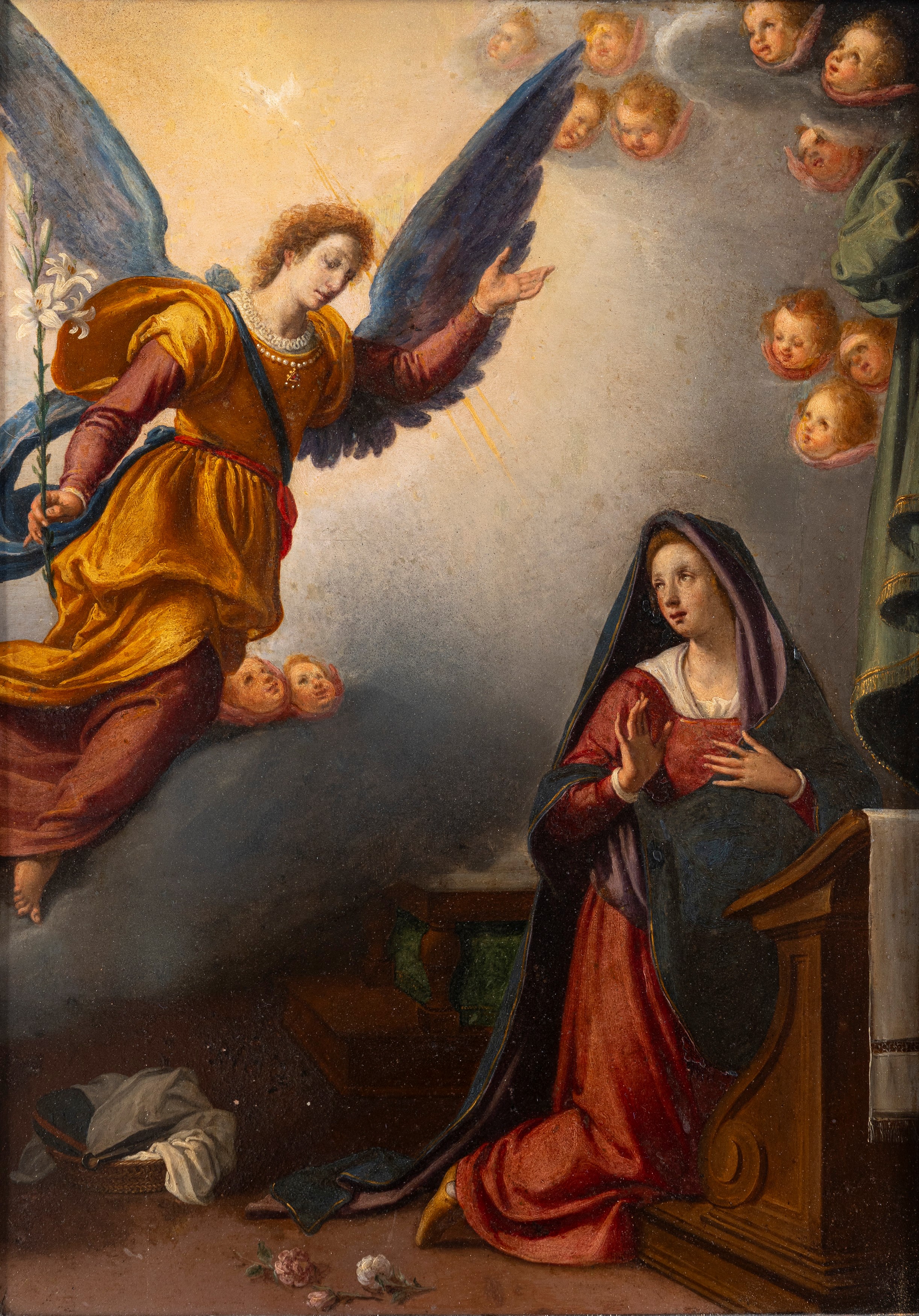 Scuola toscana, secolo XVII - Annunciation | Antique Paintings ...