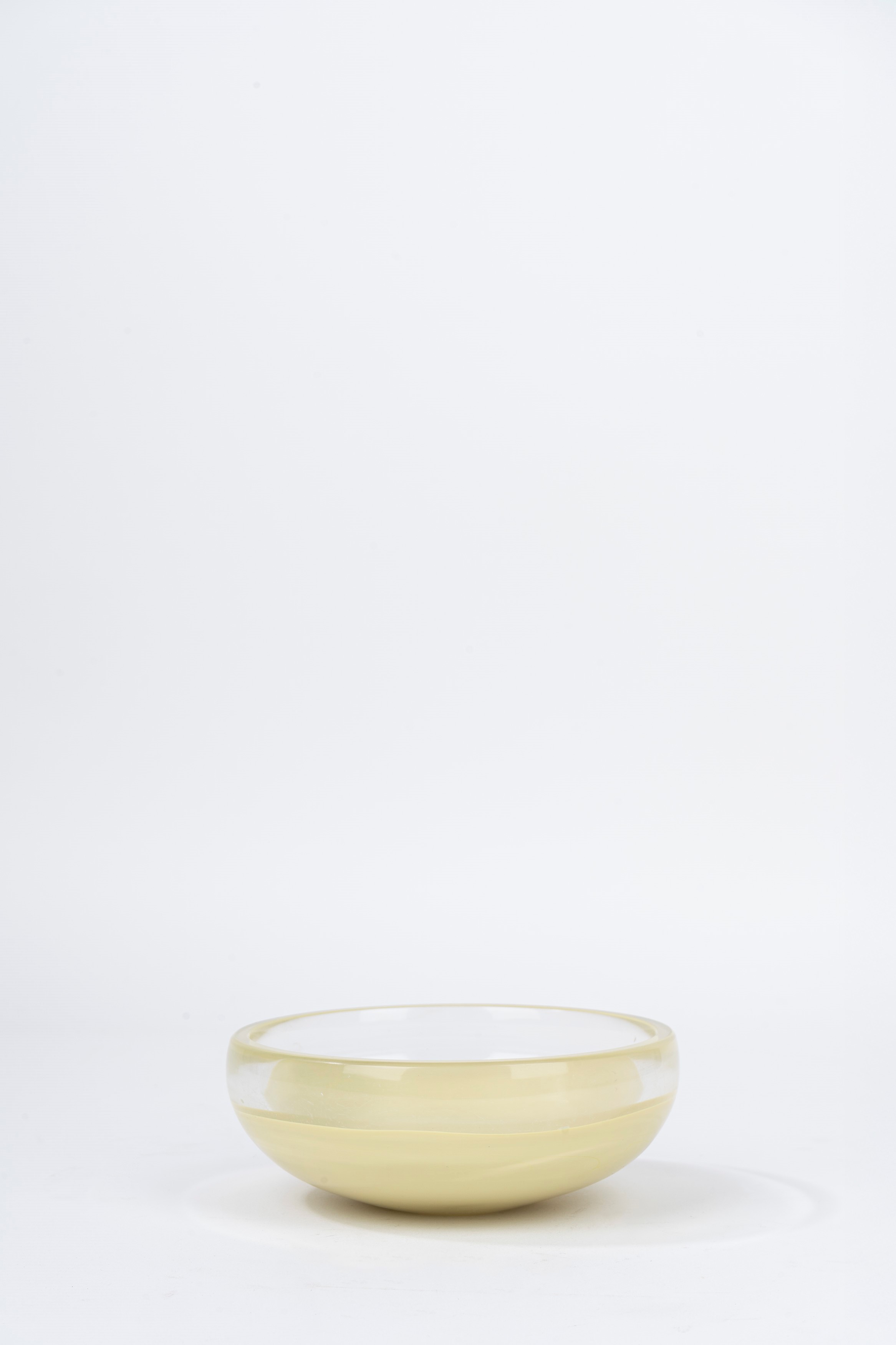Venini Murano - Clear and cream-colored glass ashtray | Charms of Art ...