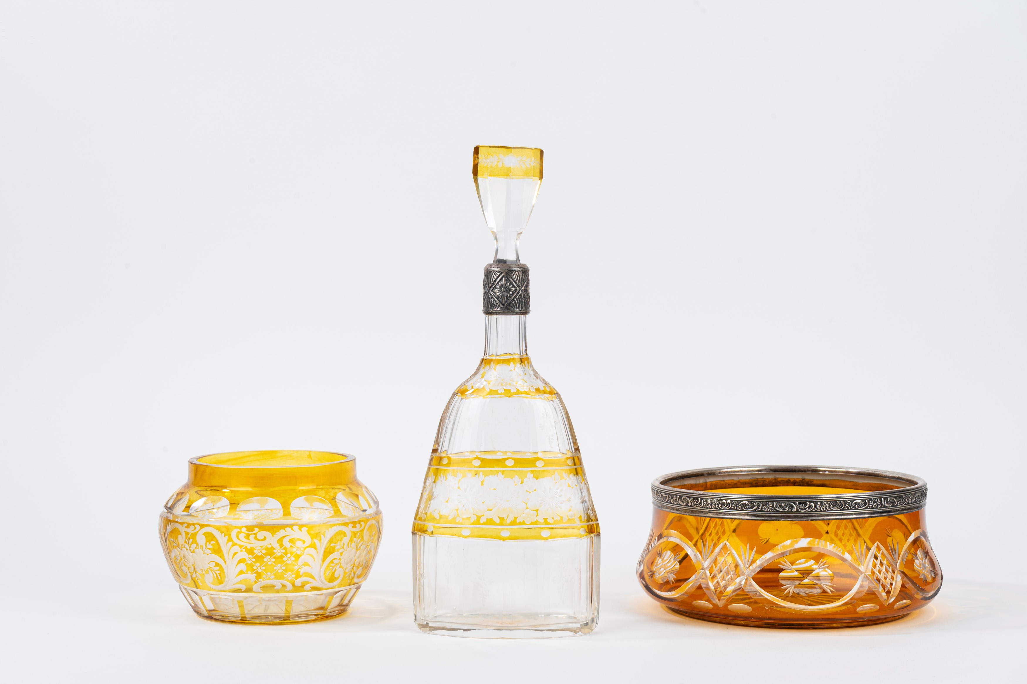 Three Bohemian crystal objects, 20th century | Charms of Art | Finarte ...