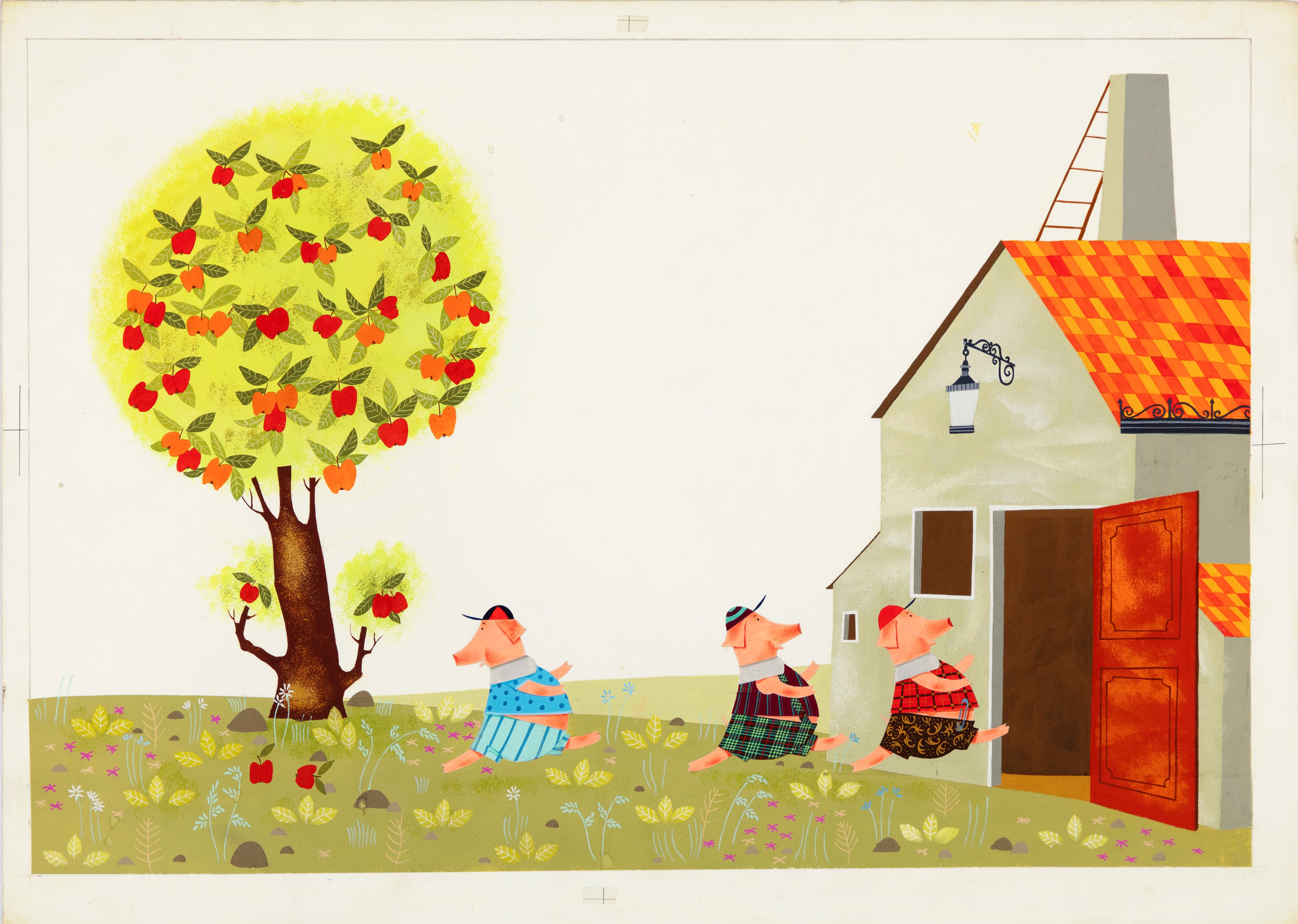Federico Santin - The three Little Pigs 1962 | Fairy Tales / Original ...