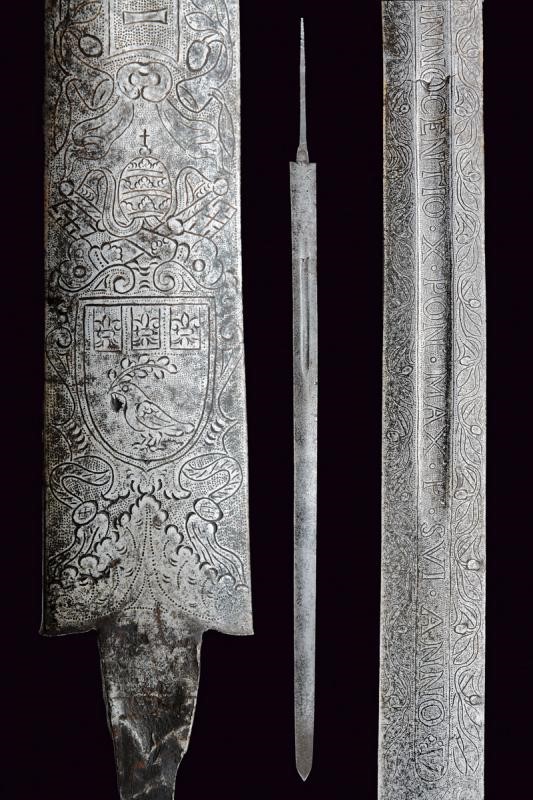 The blade of the "Stocco Benedetto" (blessed sword) gifted by Pope ...