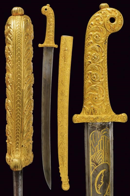 A gilded hunting hanger 19th Century | Fine Antique Arms and Armour ...