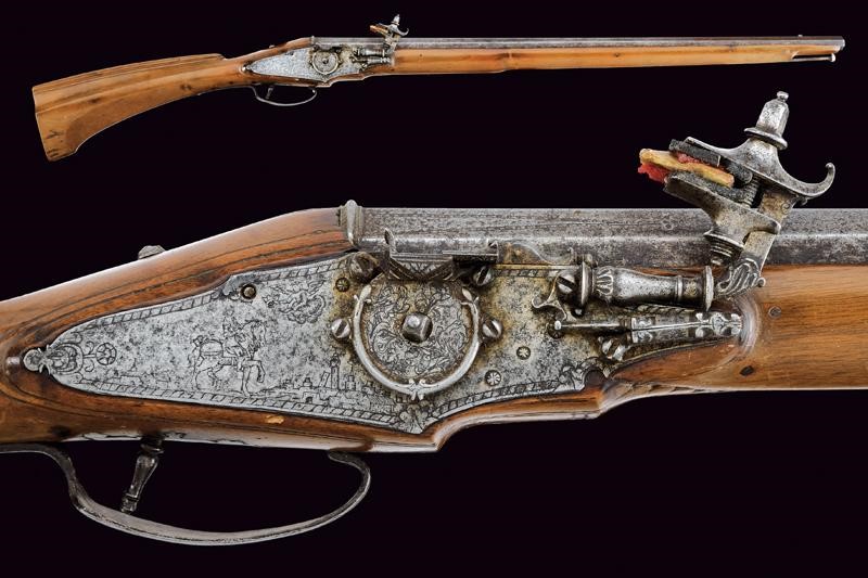 An interesting wheel lock gun for an harquebusier second quarter of the ...