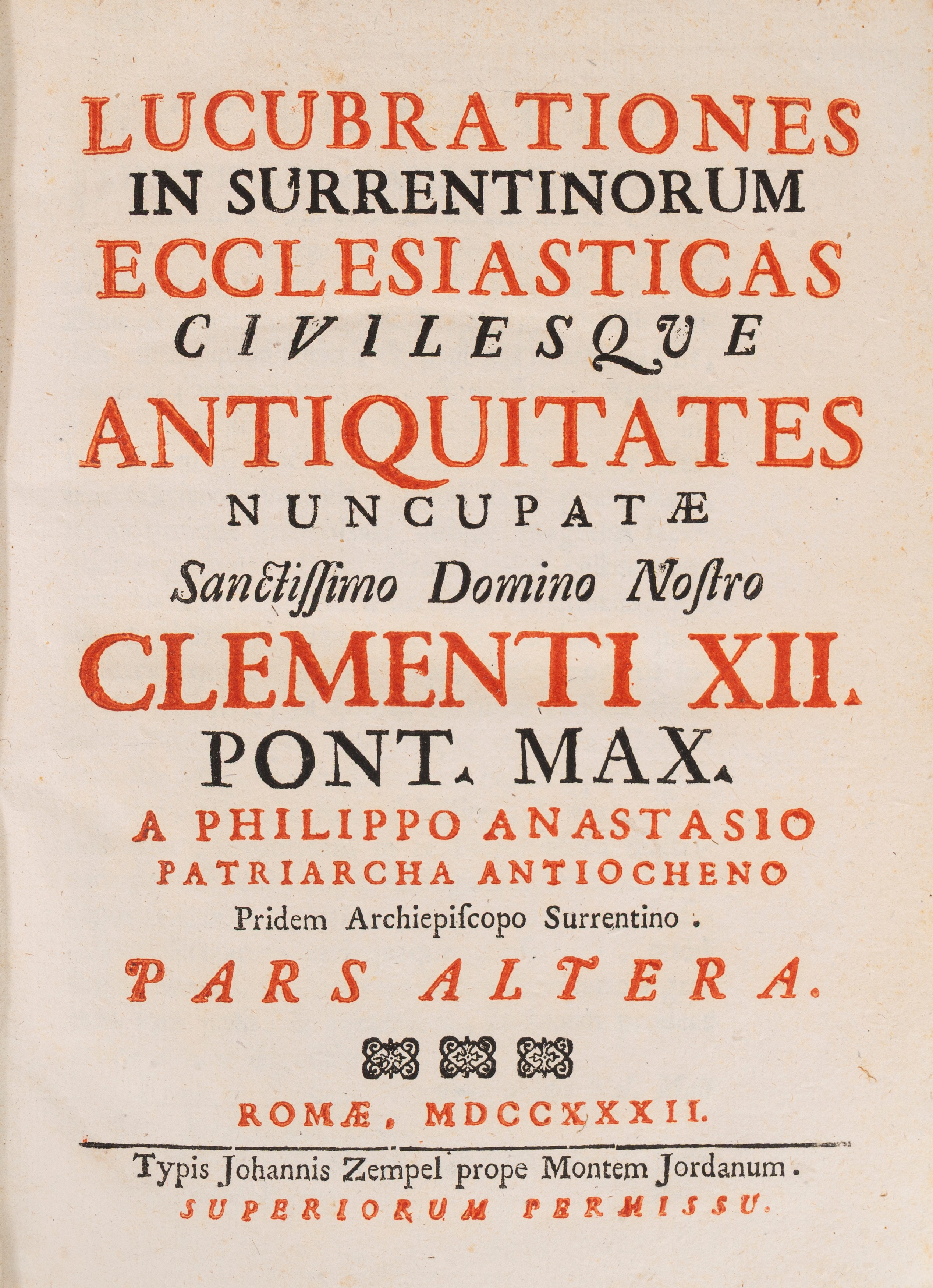 Anastasio, Filippo - Lucubrationes in Surrentinorum Ecclesiasticas ...