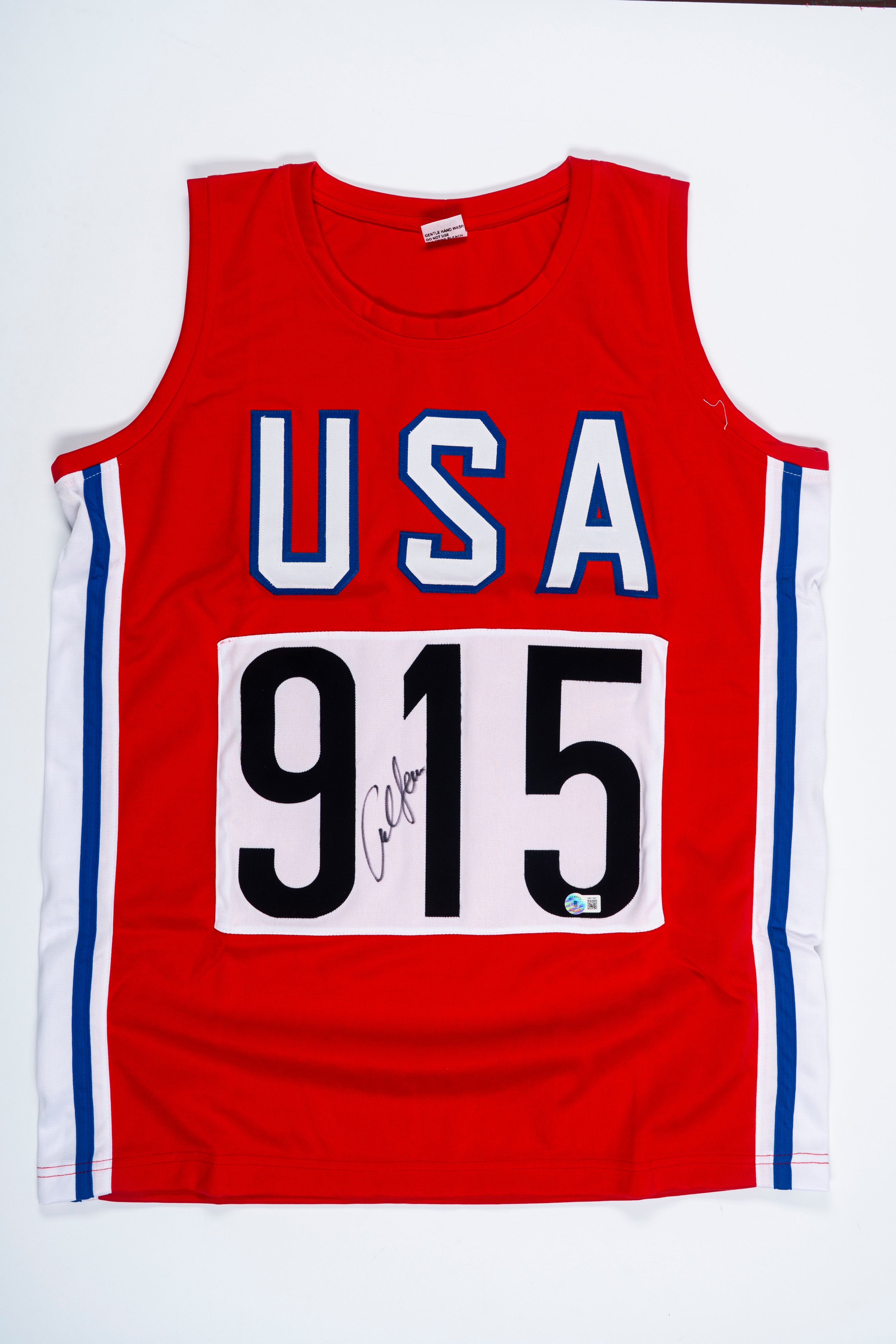 Carl Lewis - Carl Lewis – Signed Jersey – USA National Team – Beckett ...