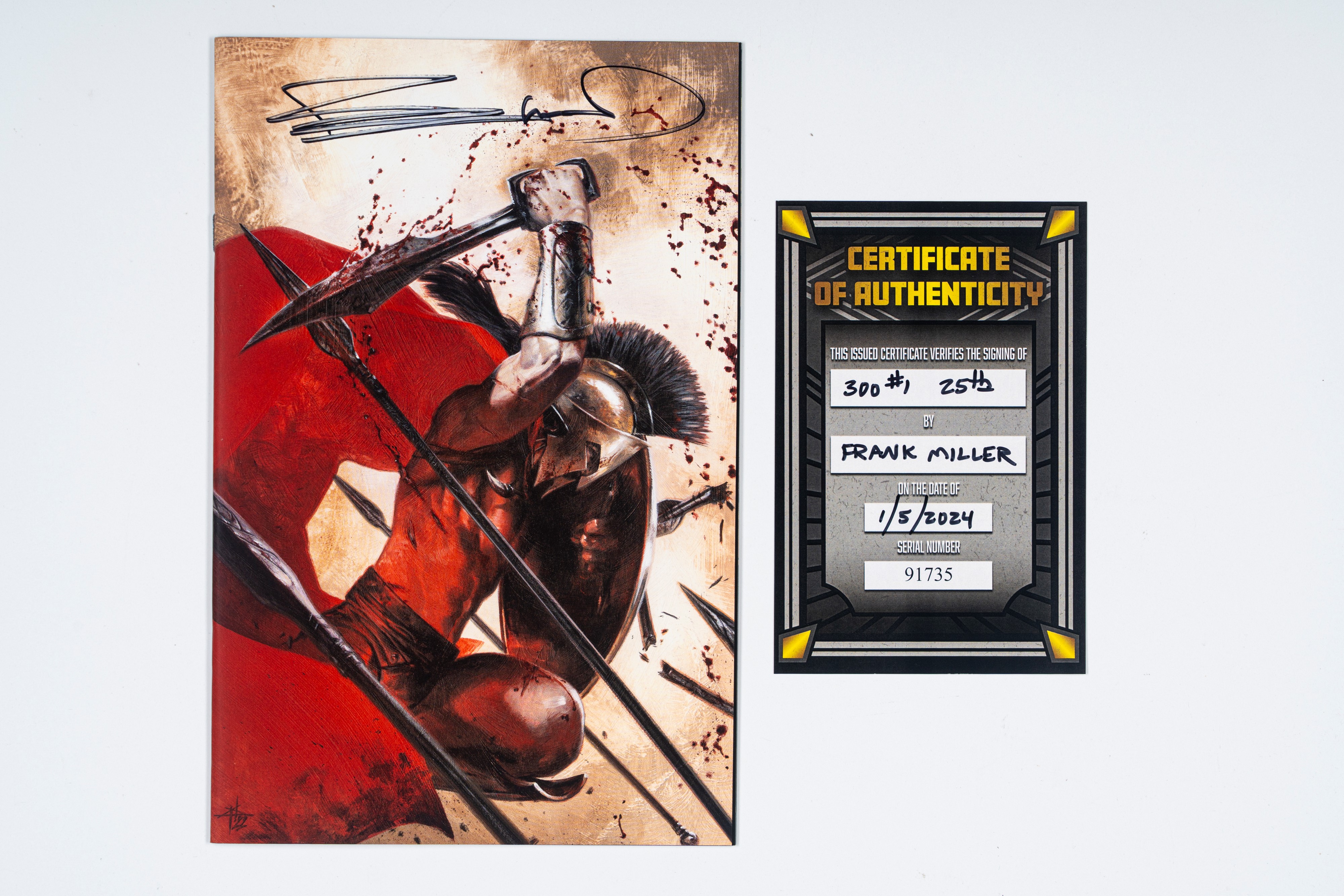 Frank Miller - Frank Miller – Signed Comic - 300 #1 - 25th Anniversary ...