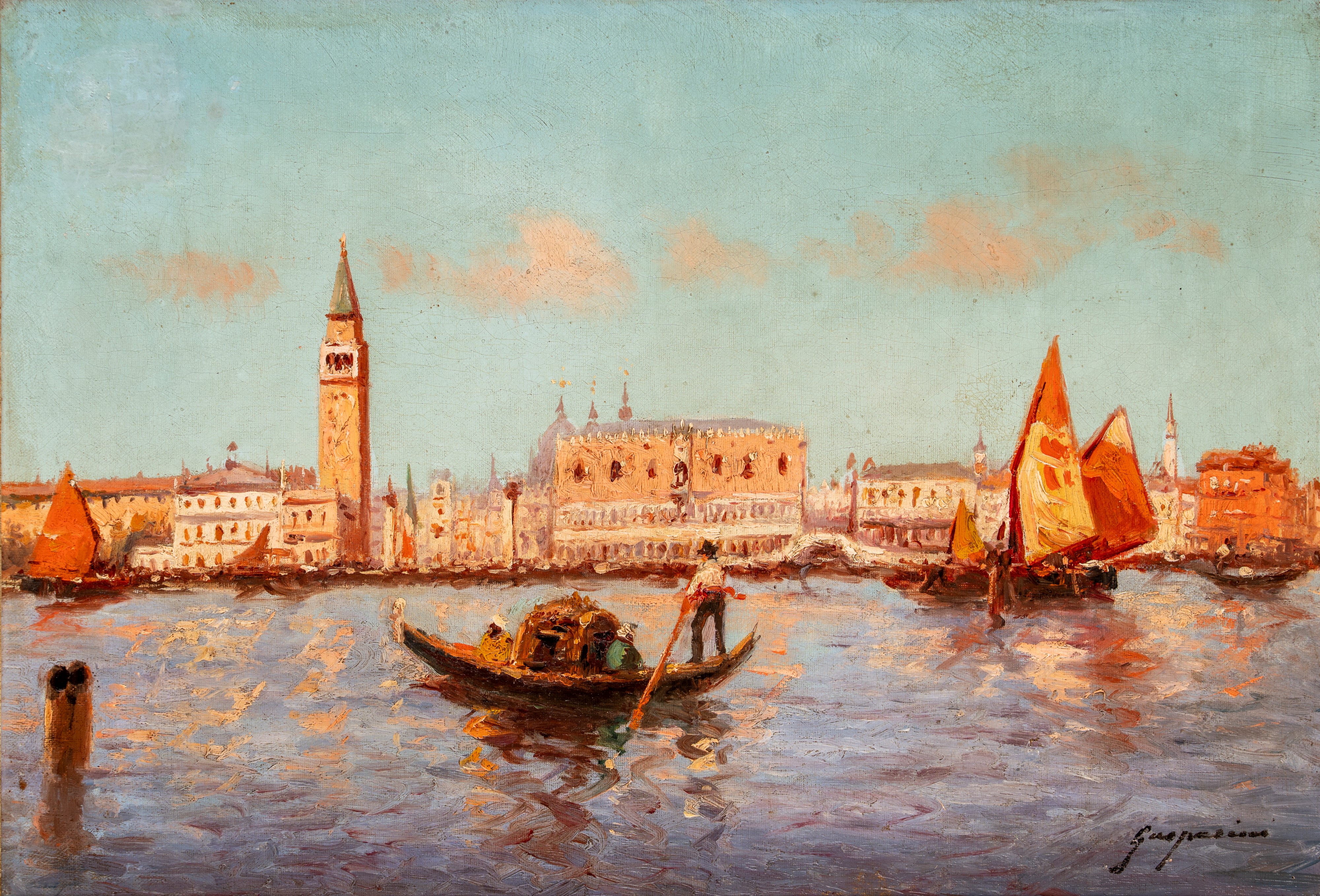 Luigi Gasparini - Venice, San Marco basin | 19th and Early 20th Century ...