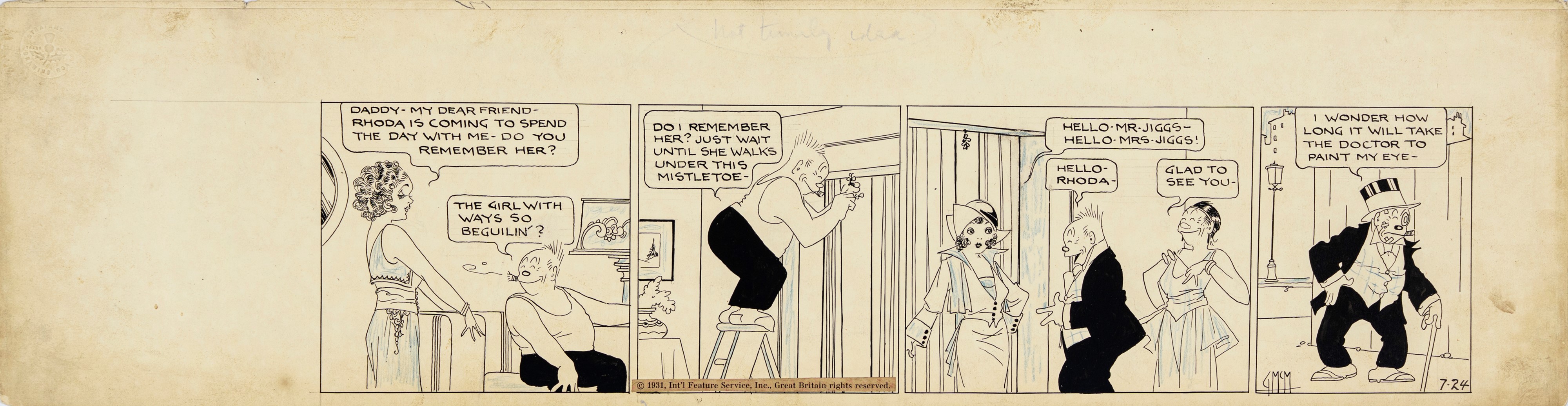 George McManus - Bringing Up Father 1931 | Original Comic Arts ...