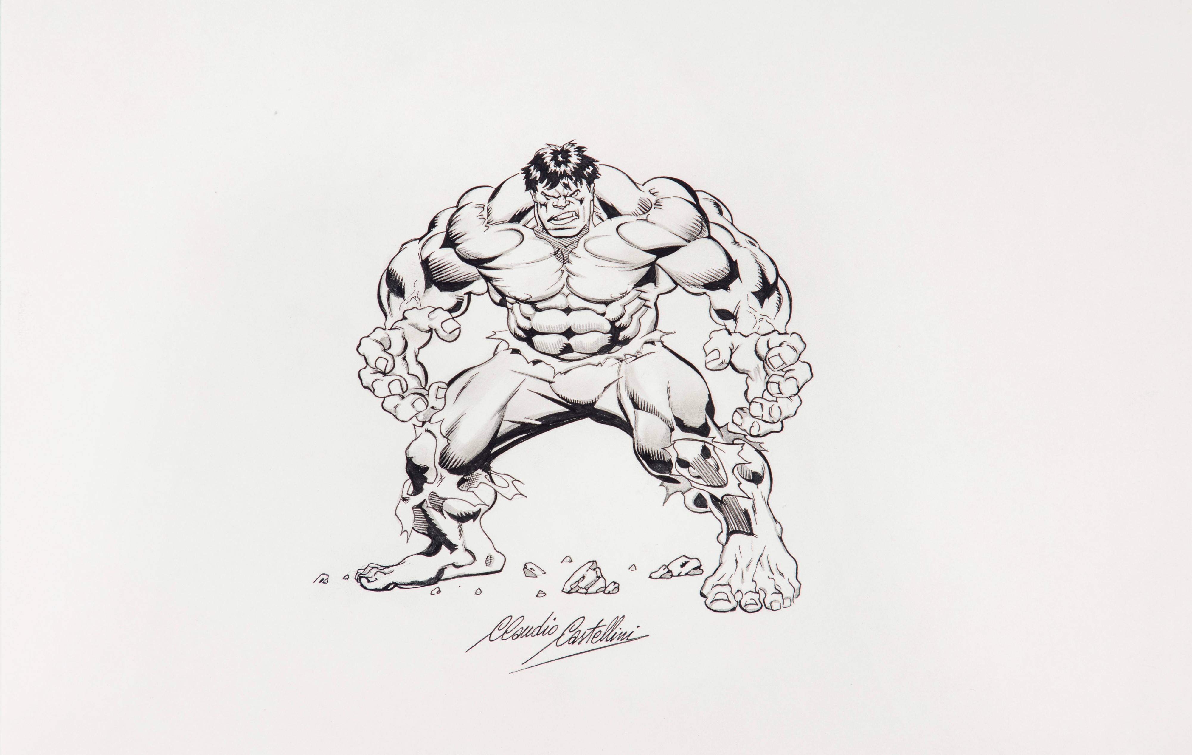 Claudio Castellini - Hulk 1990s | Original Comic Arts | Finarte, casa d ...