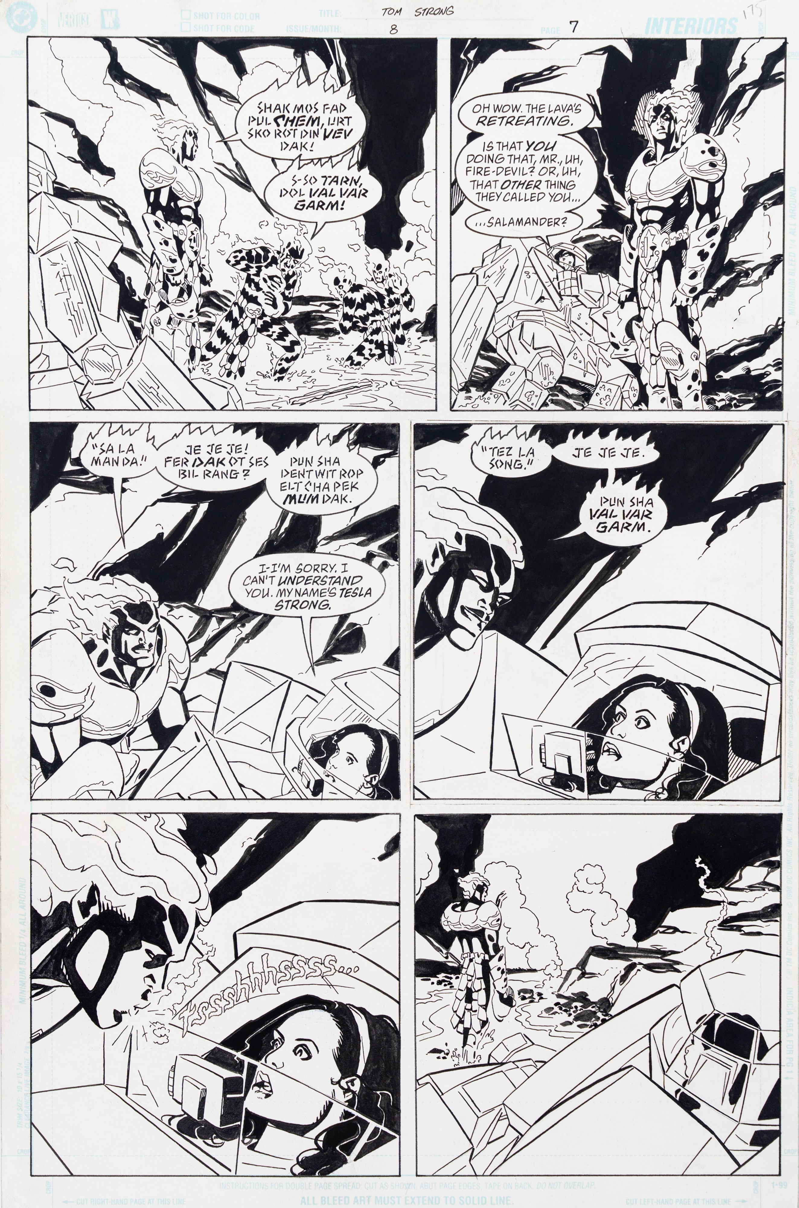 Chris Sprouse - Tom Strong - Sparks 2000 | Original Comic Arts ...