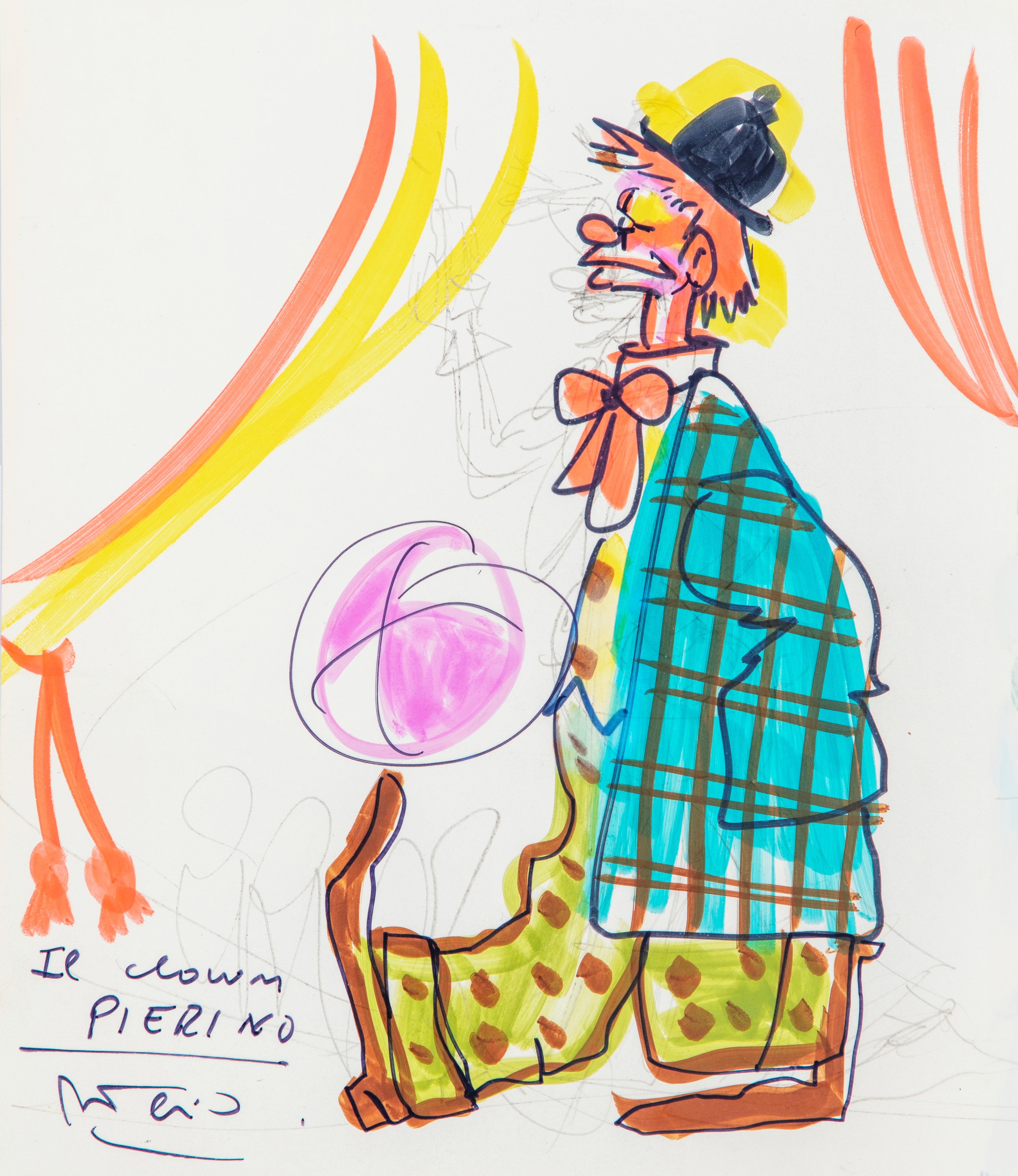 Federico Fellini - I clowns - Il clown Pierino 1970s | Original Comic ...