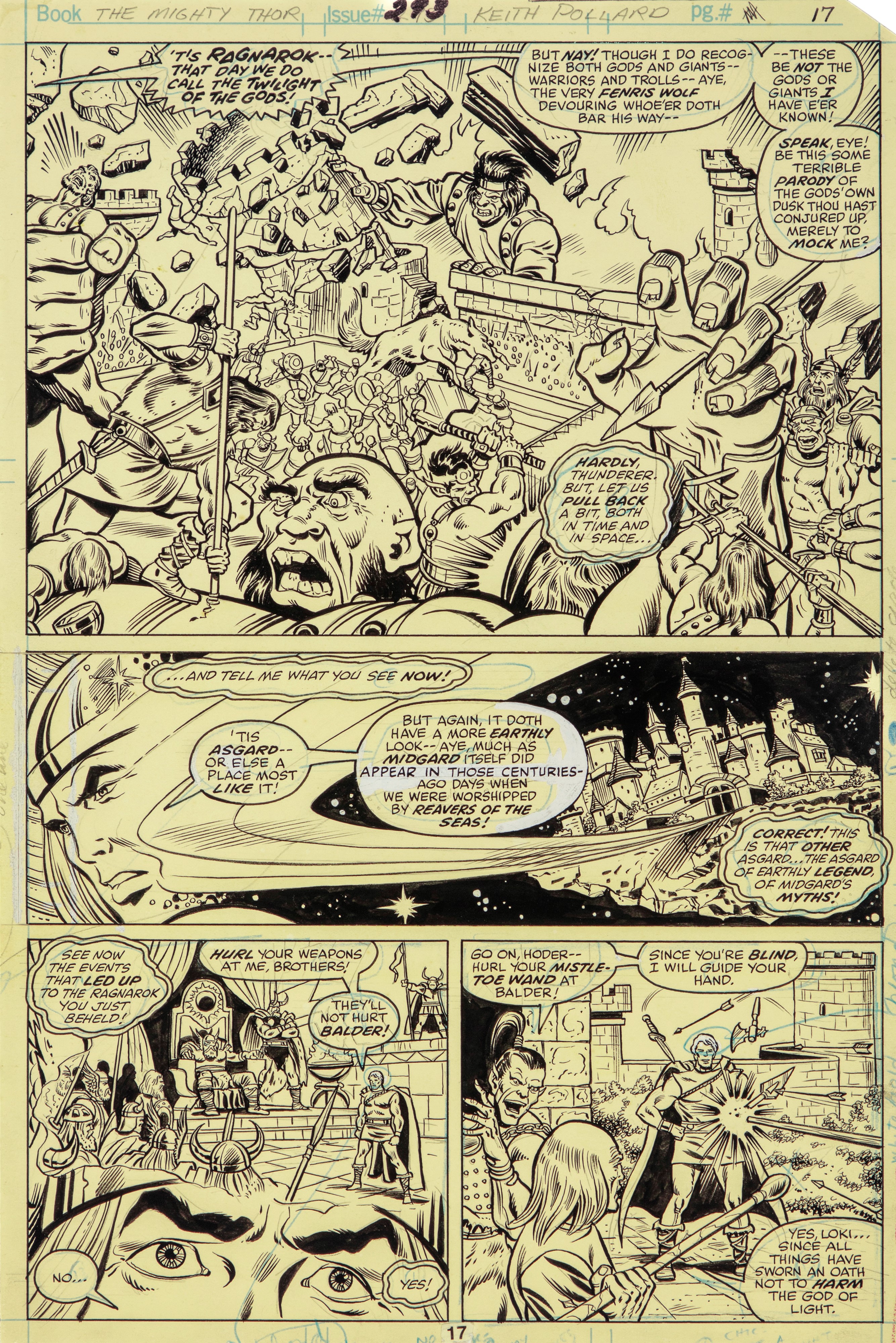 Keith Pollard - Thor - The Twilight of Some Gods! 1980 | Original Comic ...