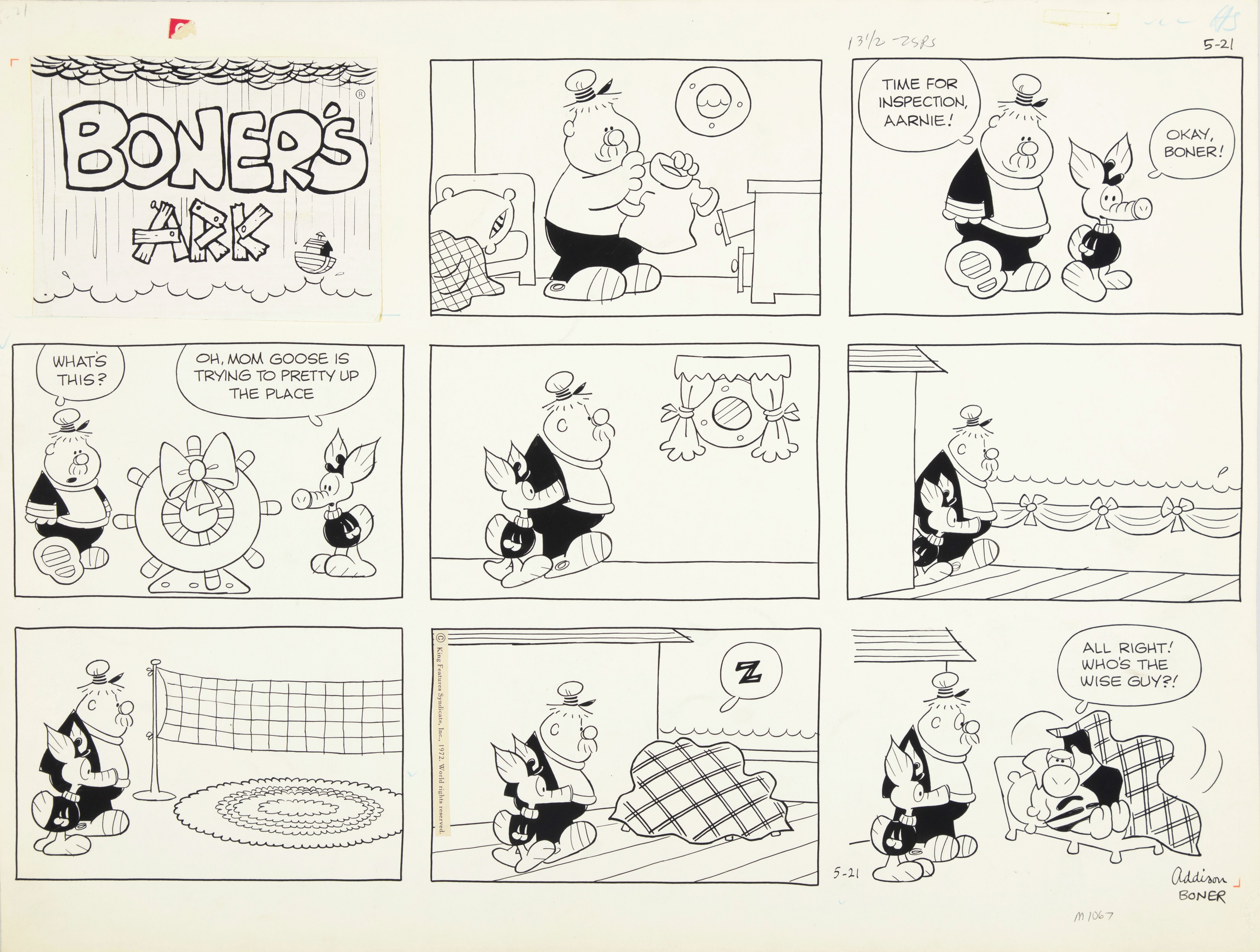 Addison (Mort Walker) - Boner's Ark 1972 | Fumetti: Tavole e ...