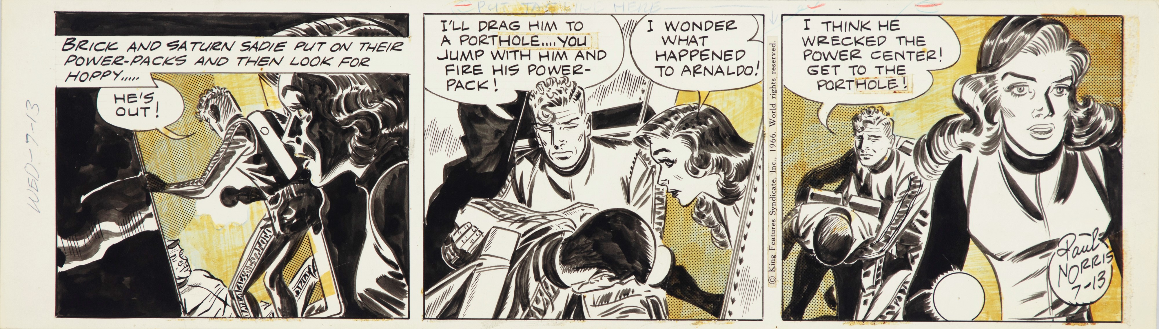 Paul Norris - Brick Bradford 1966 | Original Comic Arts | Finarte, casa ...