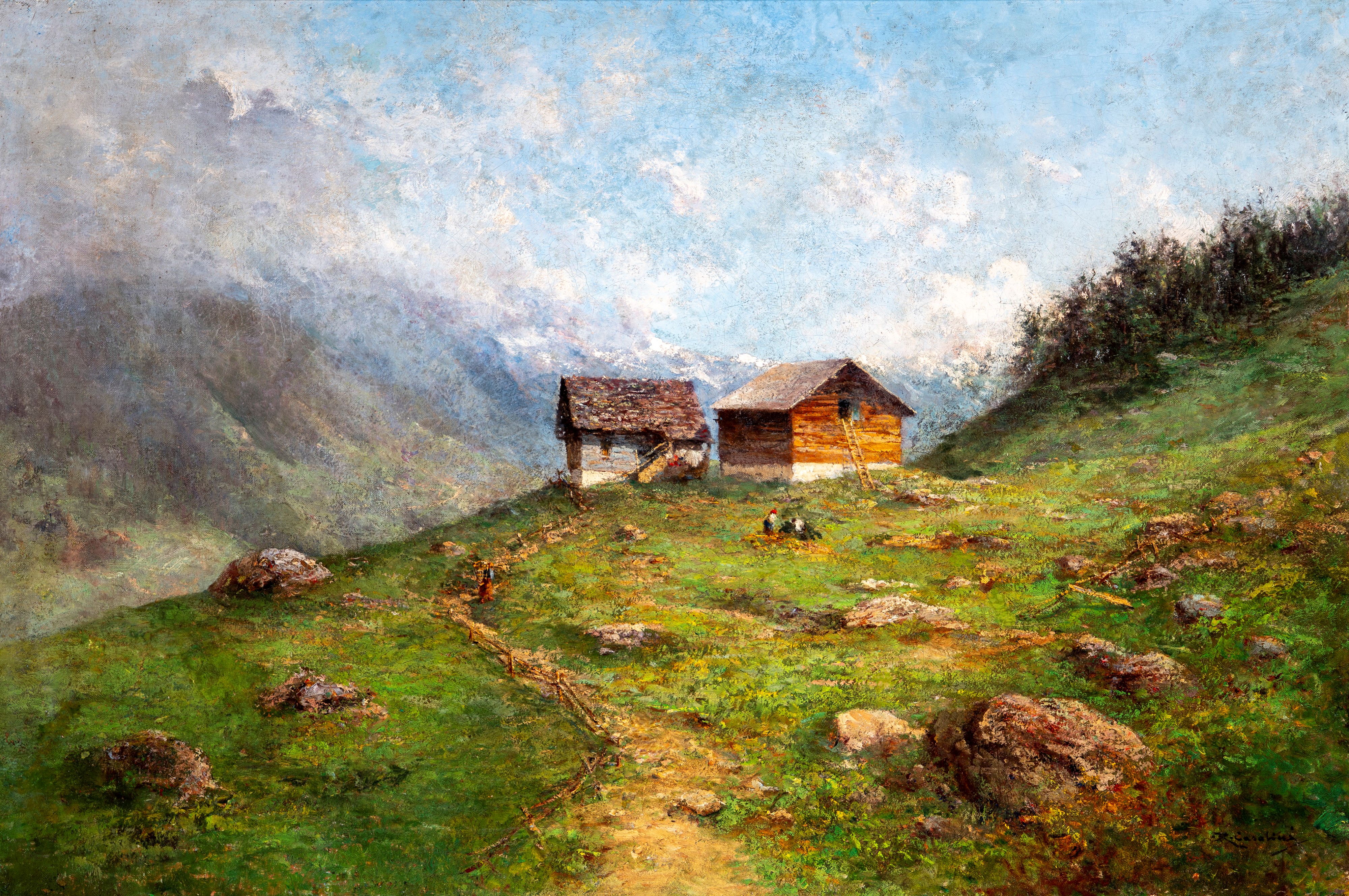 Robaldo Casalini Baldelli - Alpine landscape | 19th and Early 20th ...