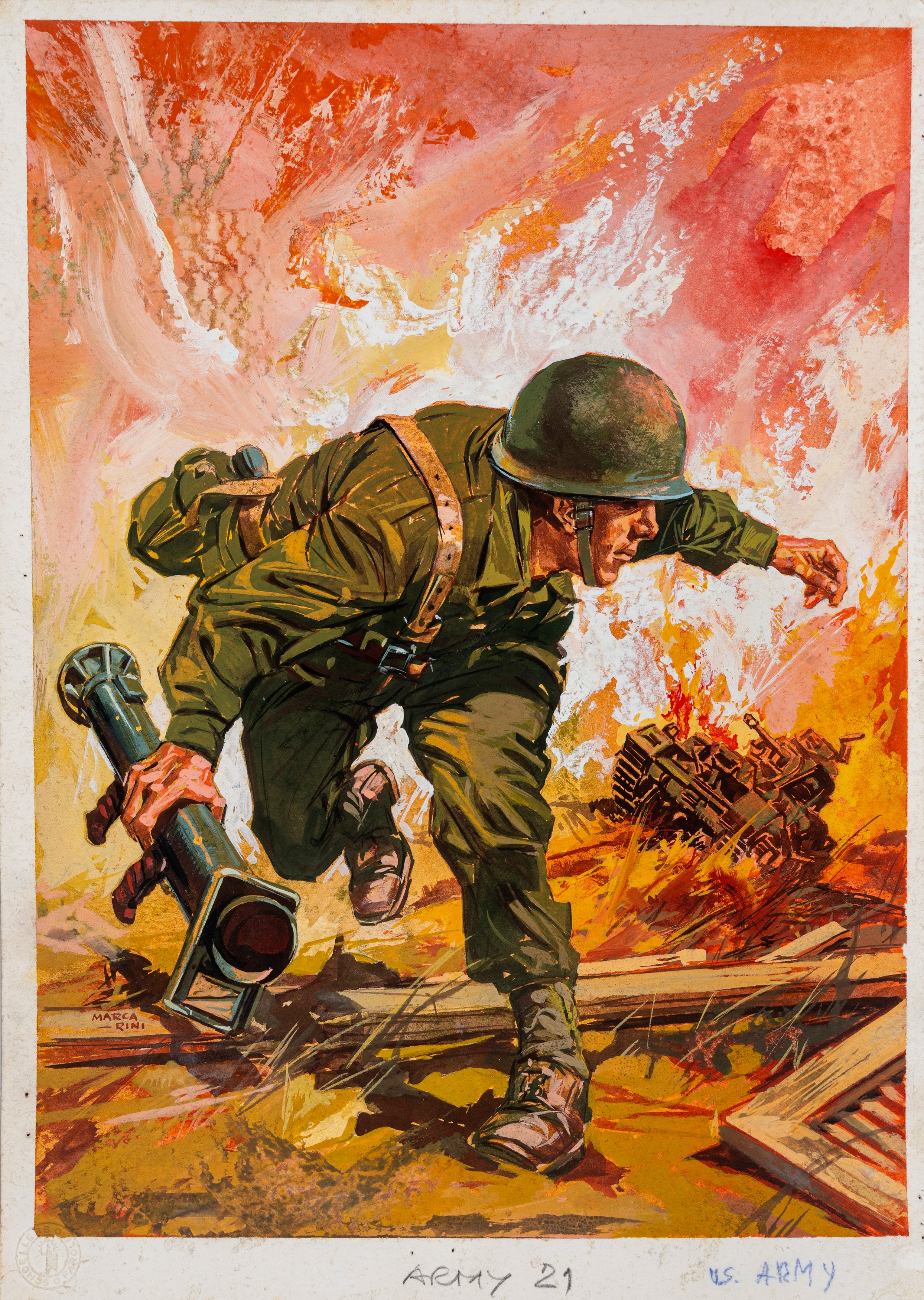 Primo Marcarini - U.S. Army- Avanza e muori 1974 | Masters of Comic Art ...