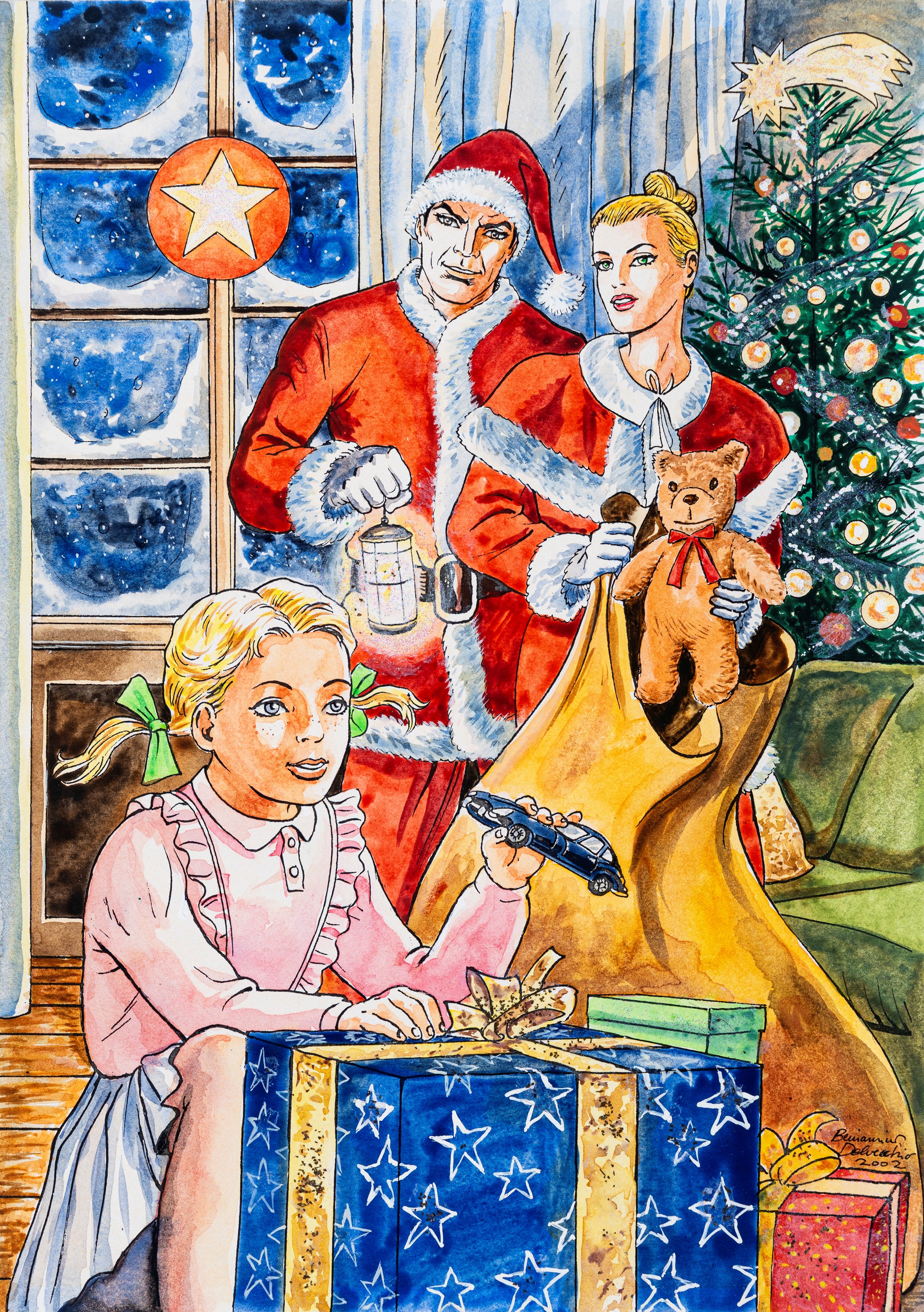 Beniamino Delvecchio - Diabolik e Eva a Natale 2002 | Masters of Comic ...