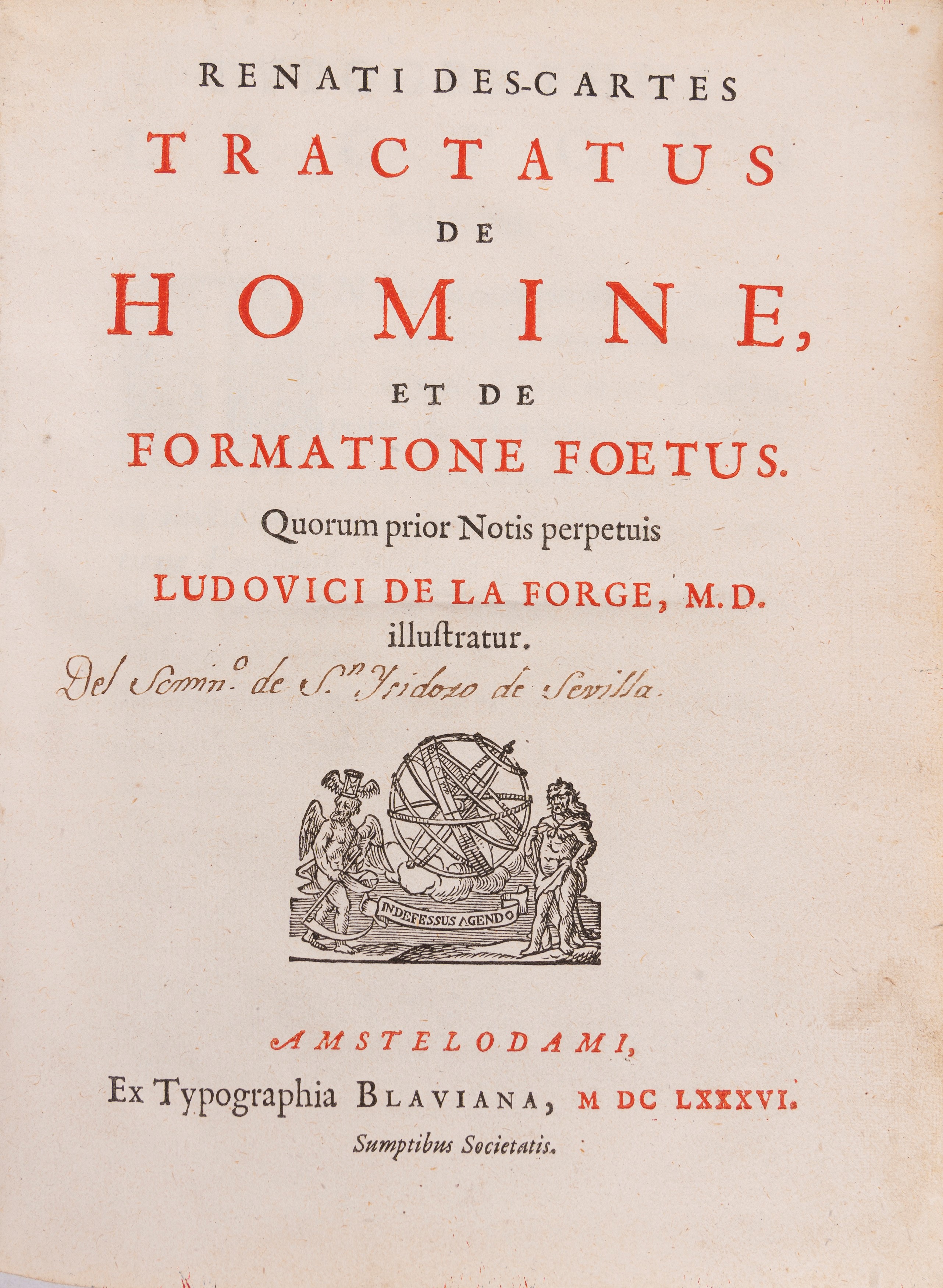 Cartesio, Renato - Tractatus de Homine 1686 | Books, Autographs ...