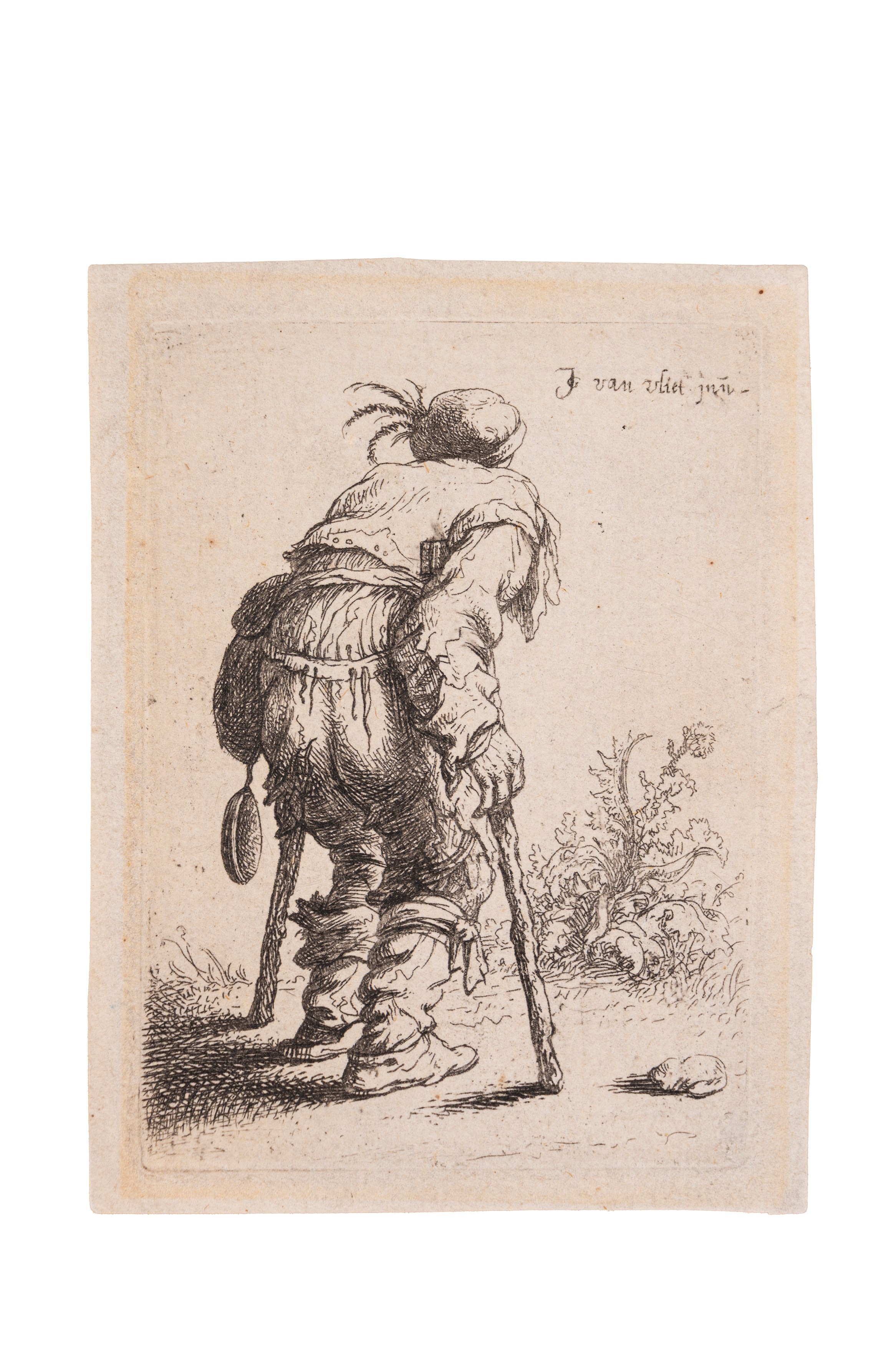 Jan van Vliet - A beggar walking with two crutches 1632 | Books ...
