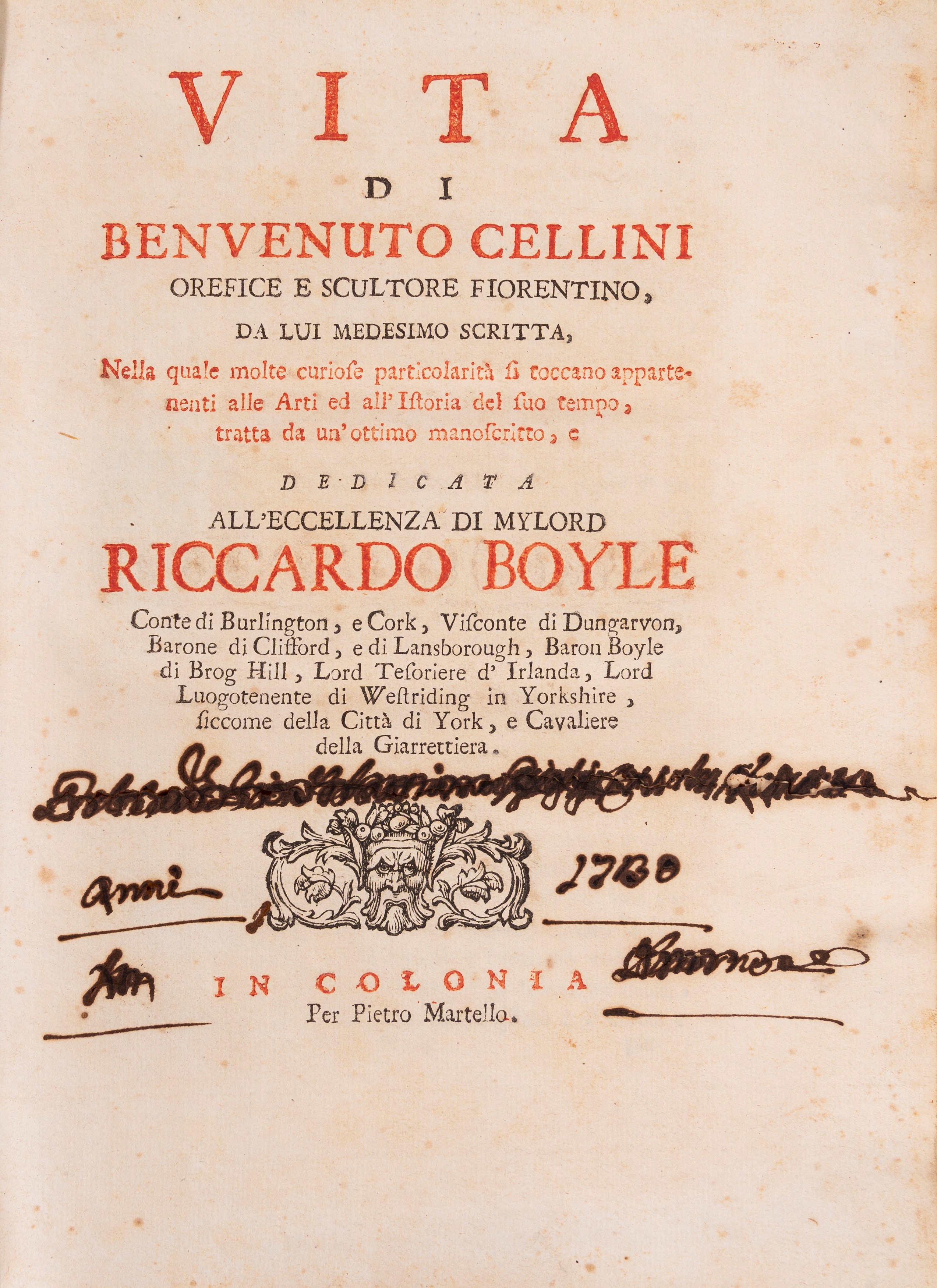 Cellini, Benvenuto - Vita di Benvenuto Cellini orefice e scultore ...