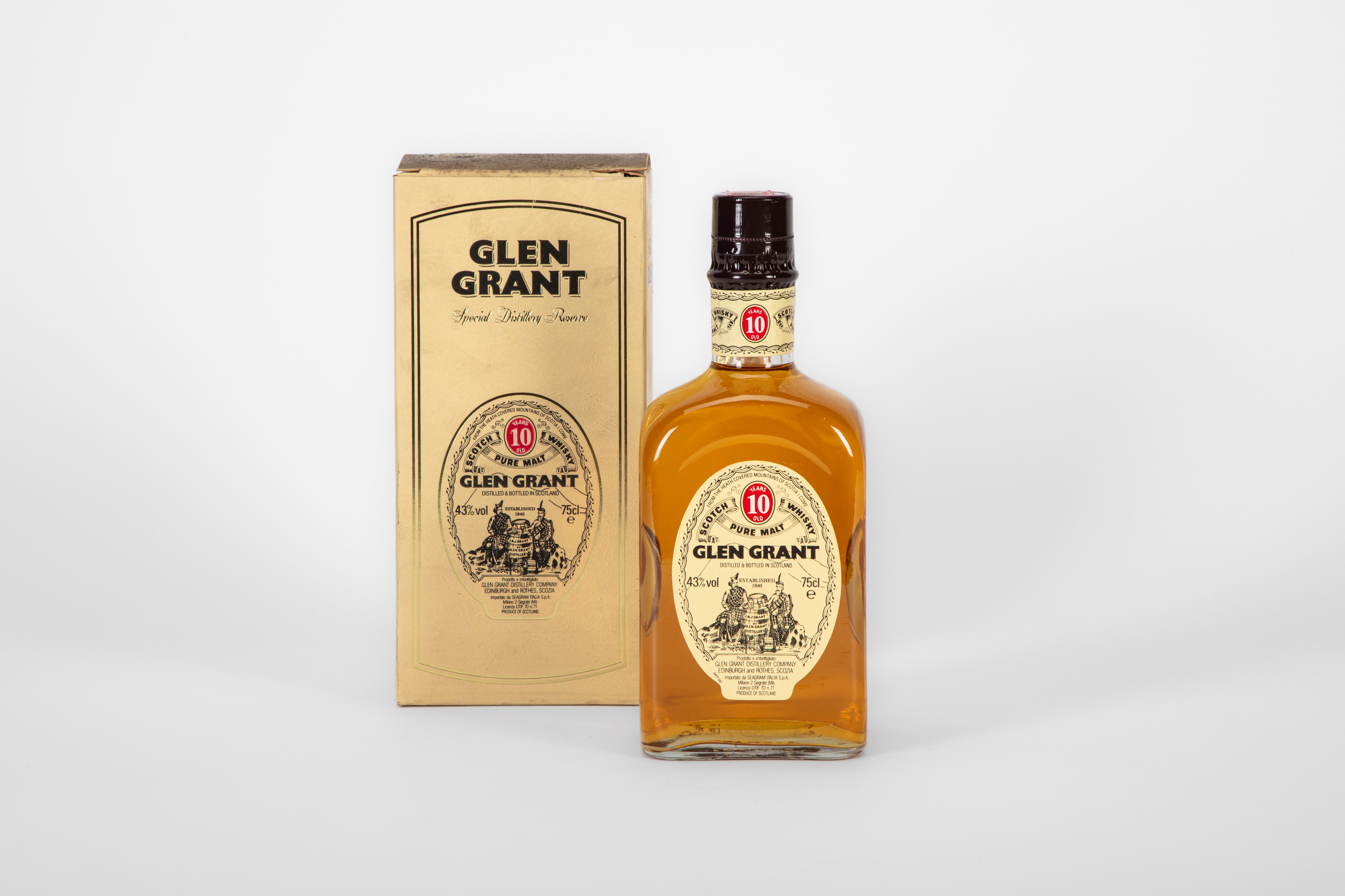 Scozia - Glen Grant 10 Years Old Highland Malt scotch Whisky Old Label ...