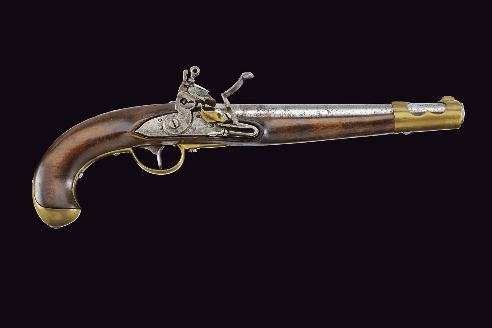 A 1798 model cavalry flintlock pistol (for navy?) Early 19th Century ...