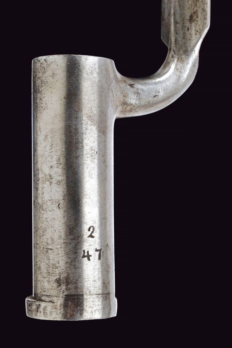 An infantry sabre mod. 1809 and a model socket bayonet for the 1799 gun ...