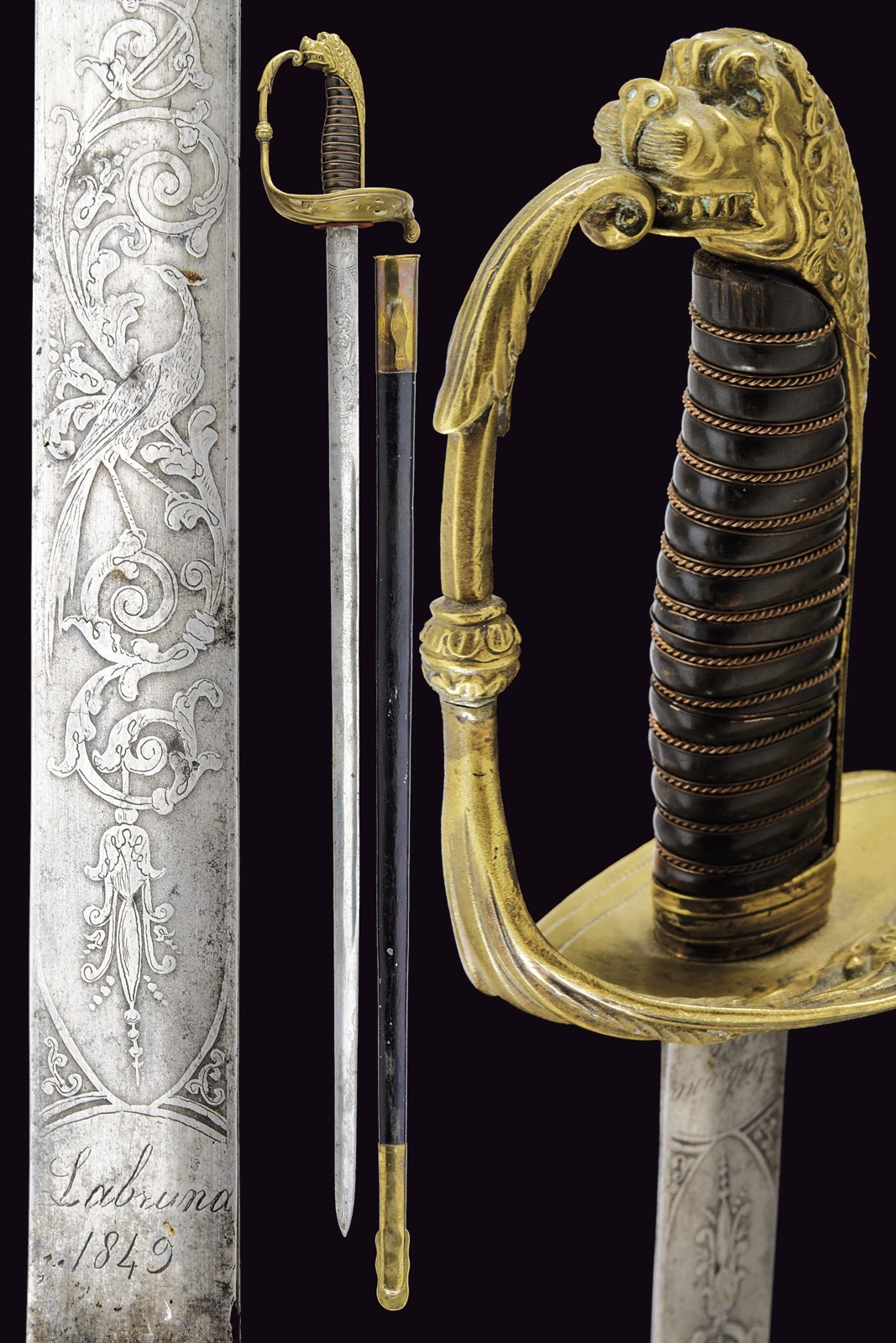 A military band officer's sword, with blade by Labruna 1849 | Rare and ...