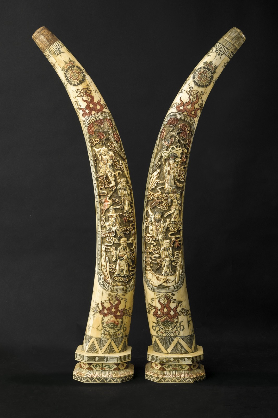 Pair of bone sculptures circa 1900 | Rare and Fine Antique Arms and ...