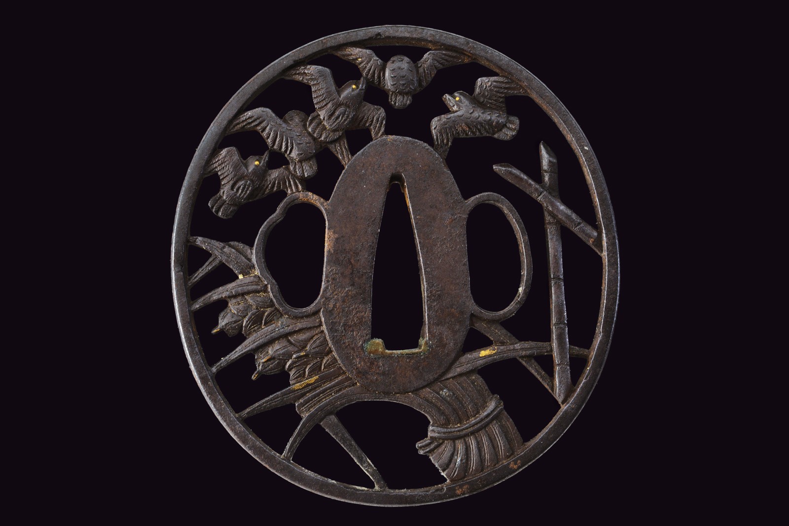 An interesting tsuba in Choshu style Edo Period (1603-1867) | Rare and ...