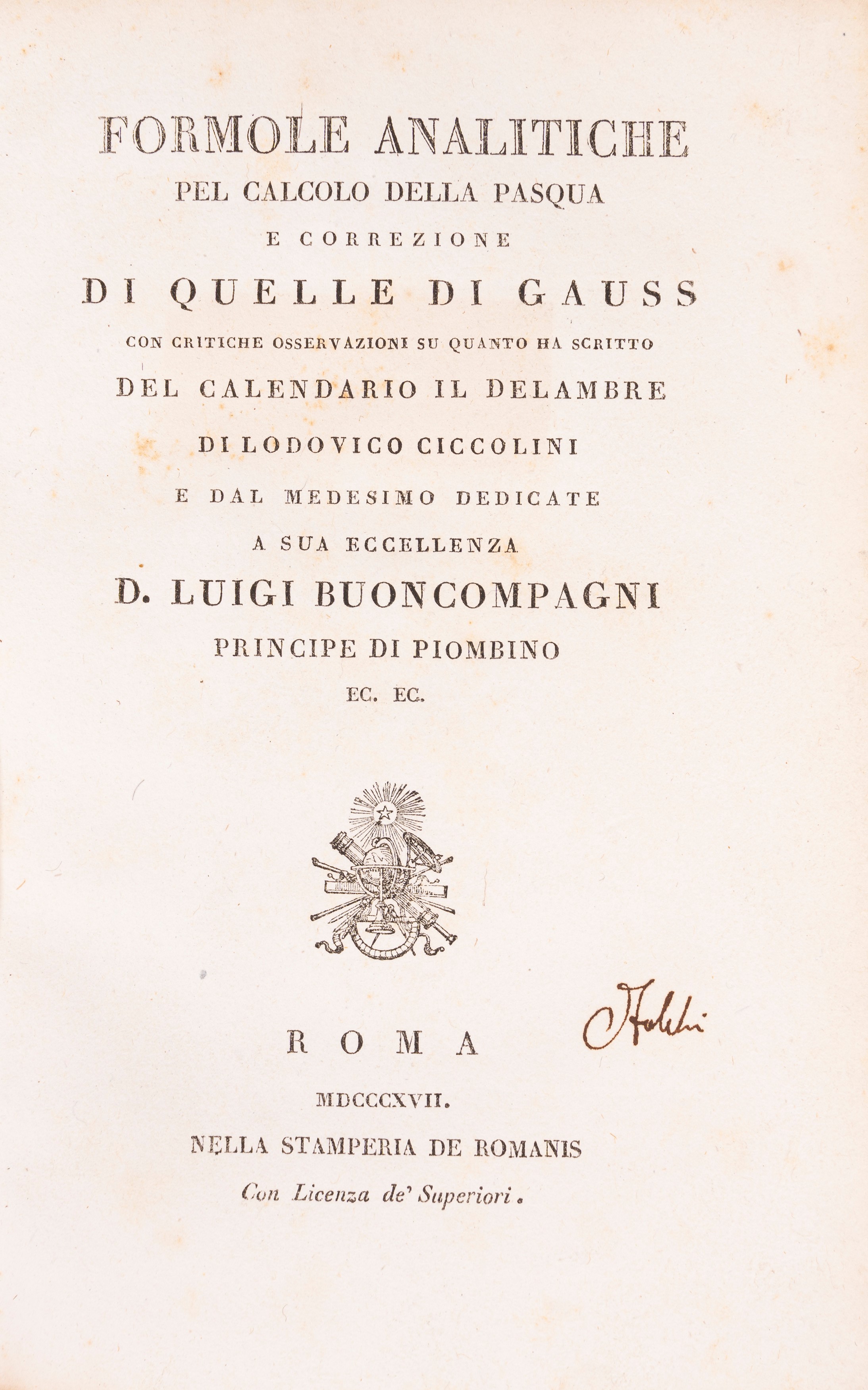 Ciccolini, Lodovico - Analytical formulas for calculating Easter and ...