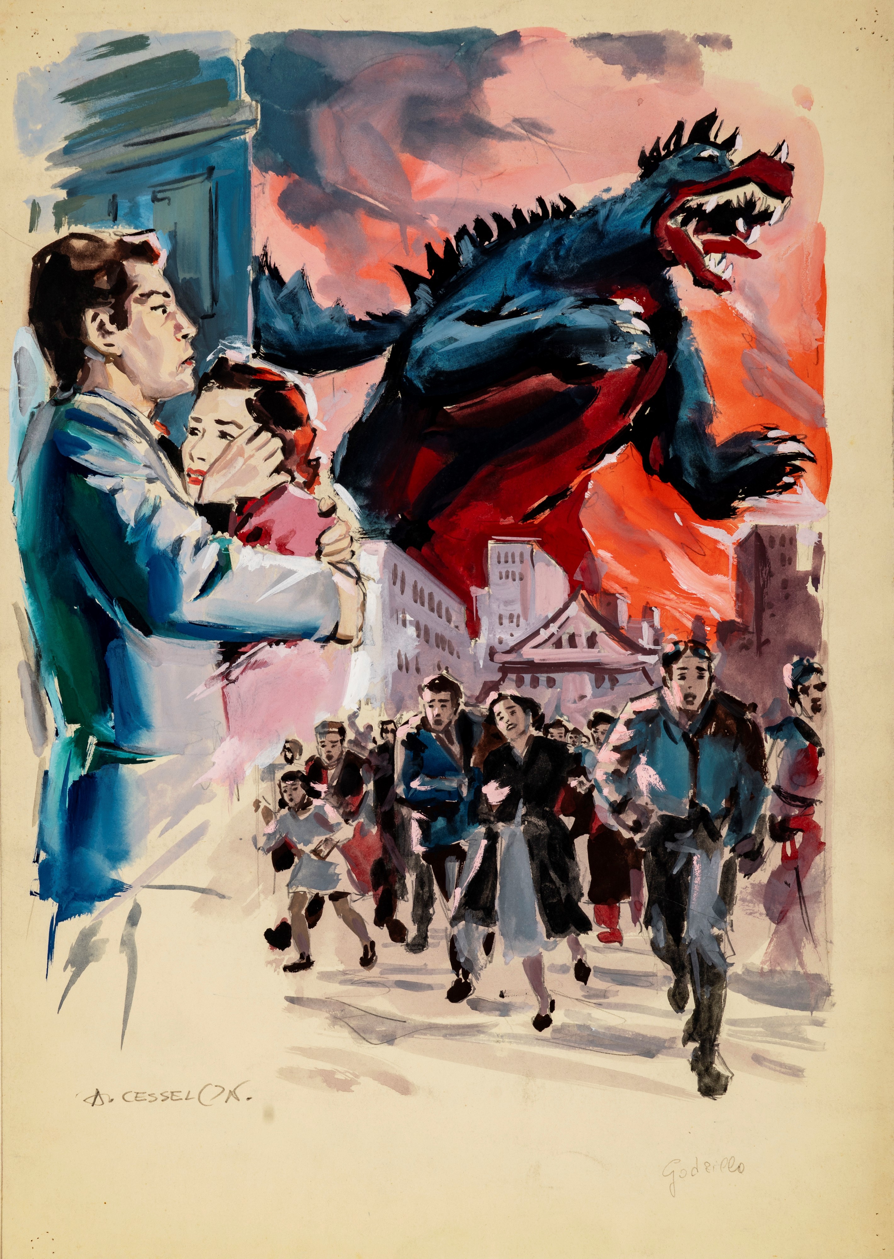 Angelo Cesselon - Godzilla Raids Again / Gigantis the Fire Monster 1955 ...