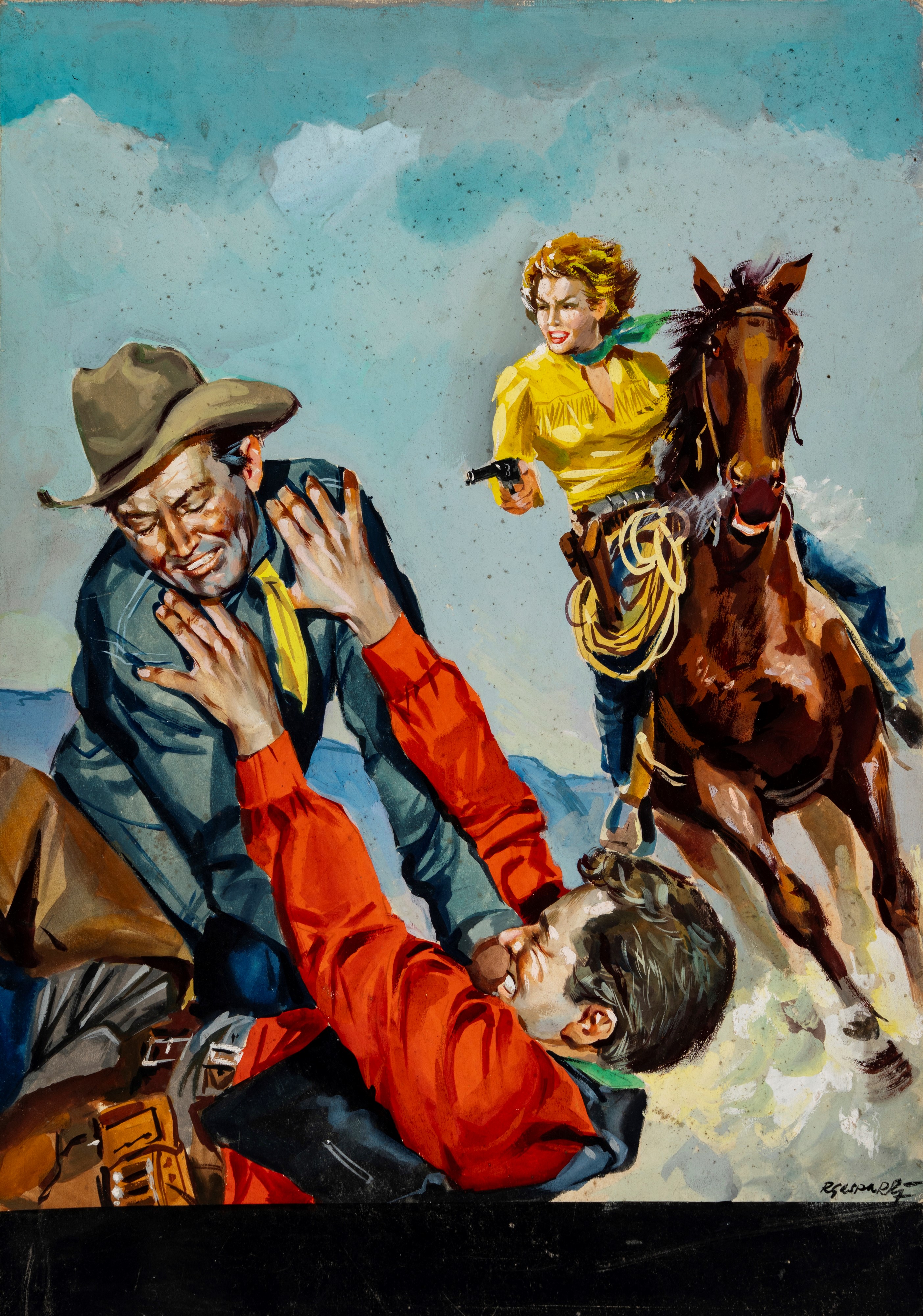 Rodolfo Gasparri - Two-Gun Lady 1955 | Movie Poster Artworks | Finarte ...