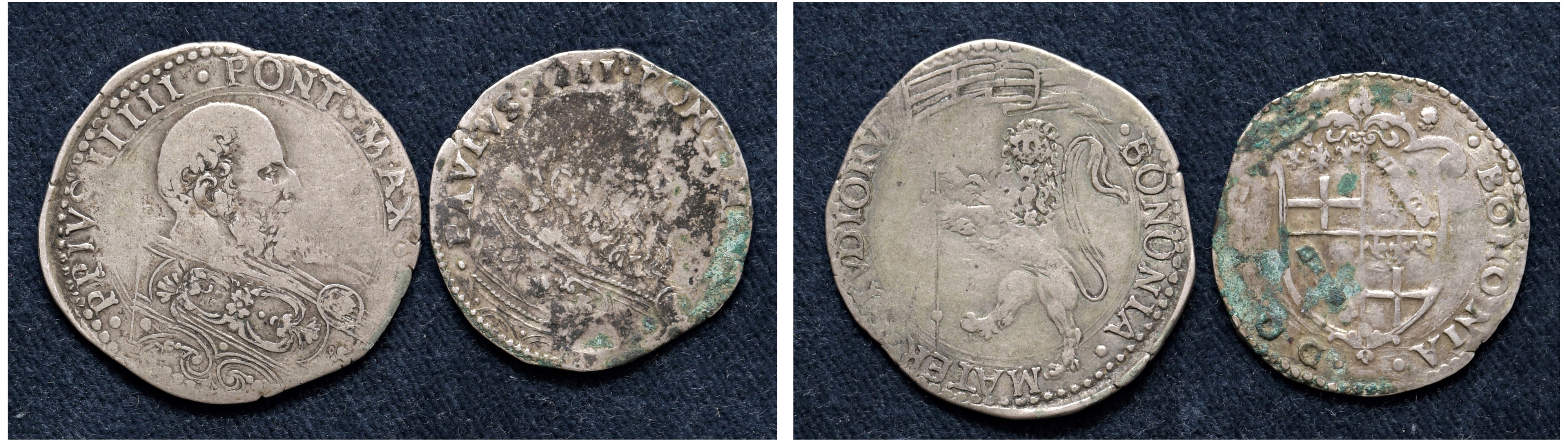 Stato Pontificio - PAUL IV (1555 - 1559) AND PAUL V (1566 - 1572) – Lot ...