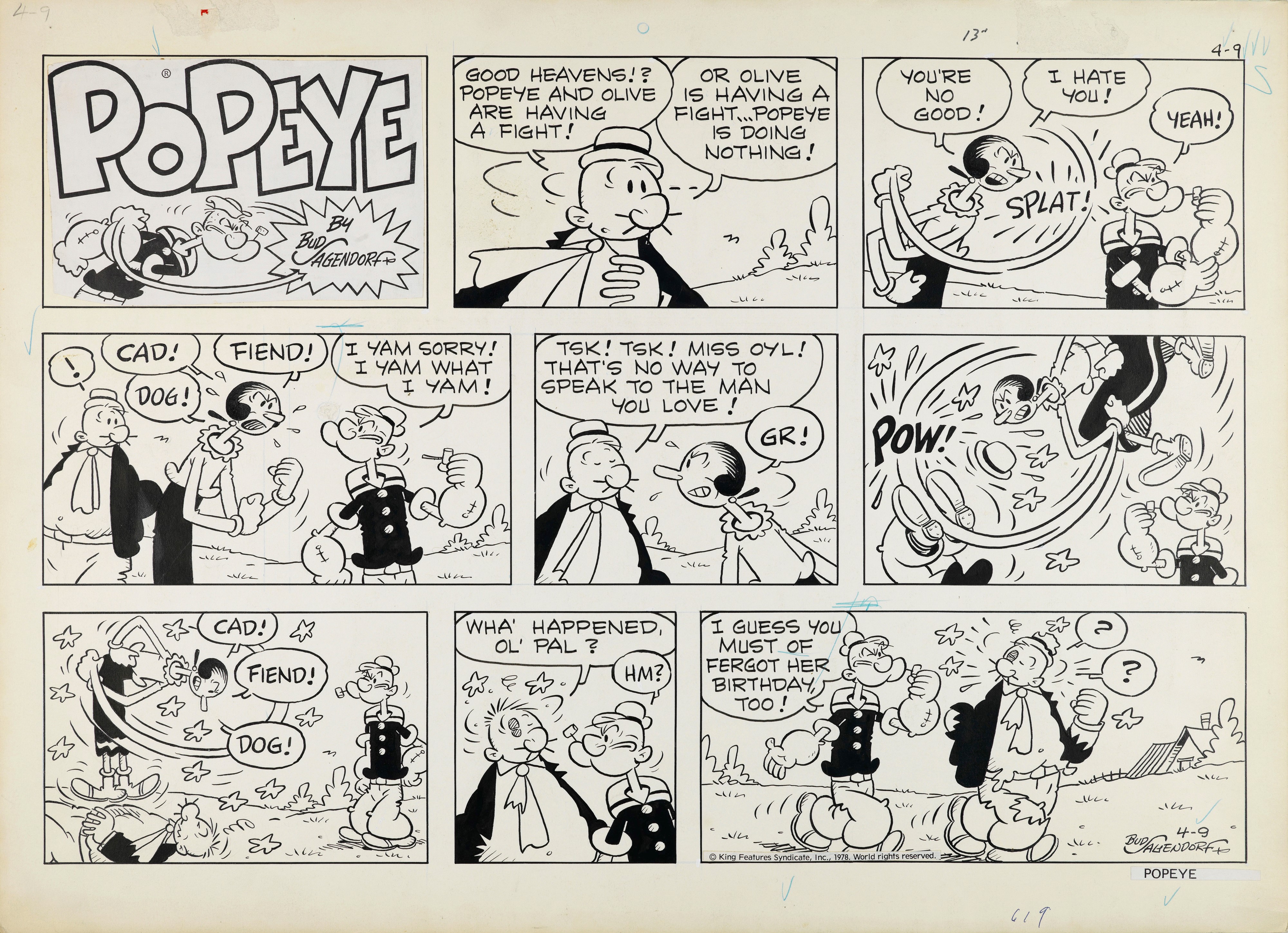 Bud Sagendorf - Popeye 1978 | MADE IN THE USA: Superheroes & Comic ...