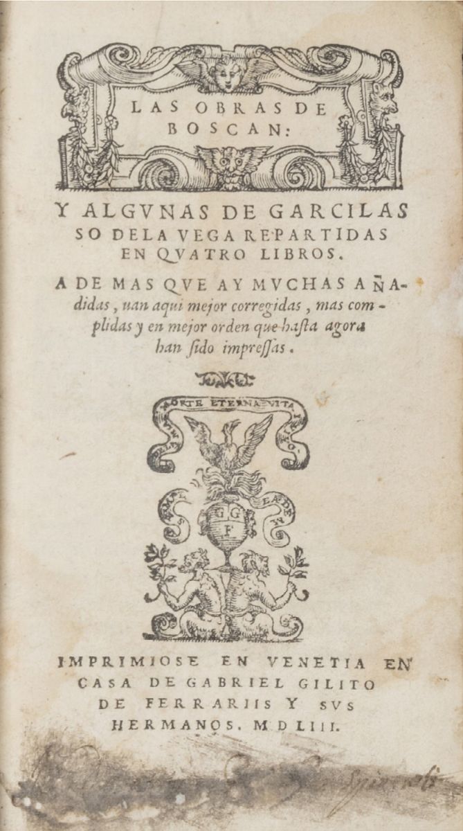 Boscan, Juan Almogaver - Rara edizione di uno dei massimi lirici ...