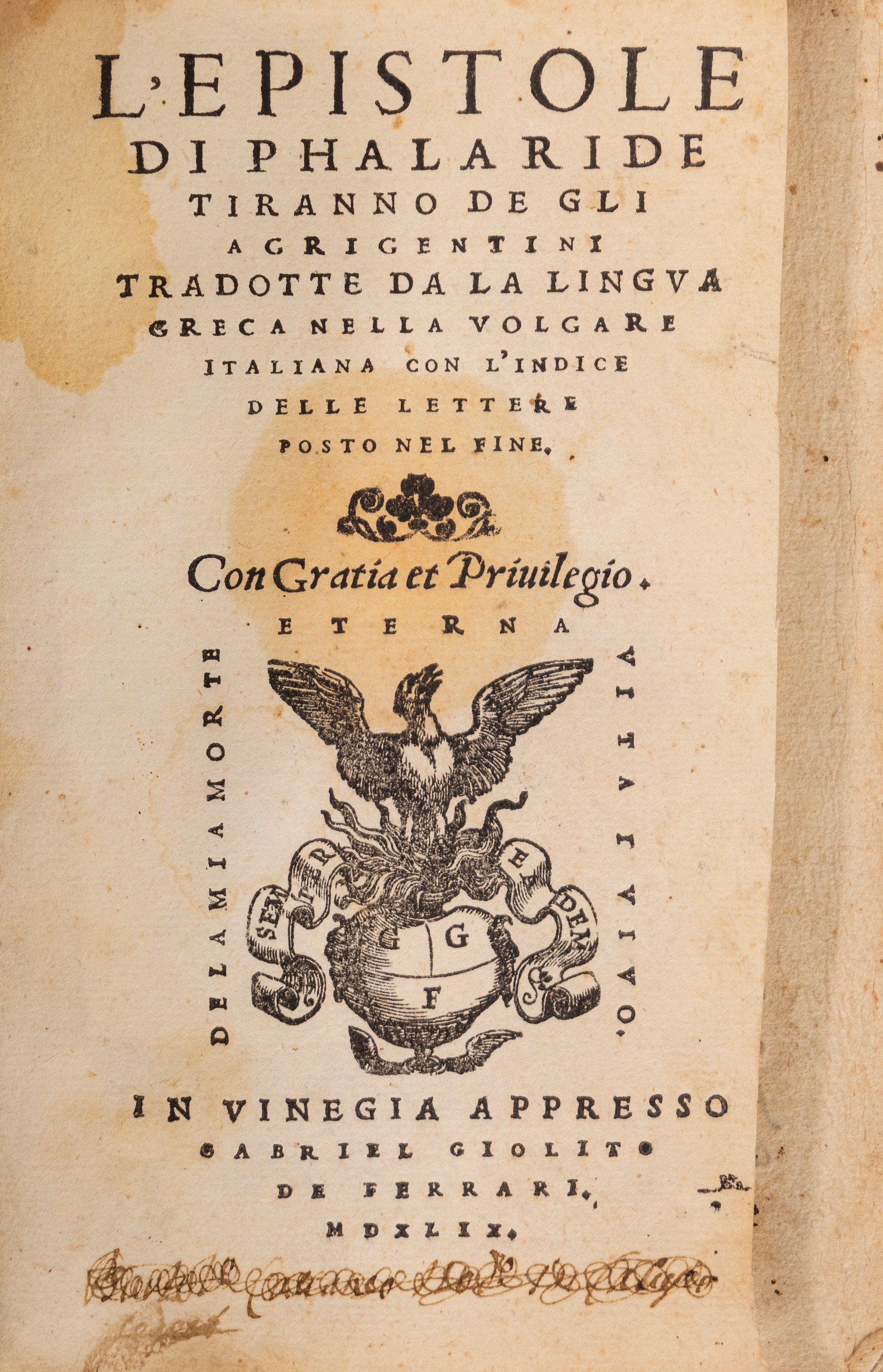 Falaride - Epistles of Phalaris, tyrant of the Agrigentines, translated ...