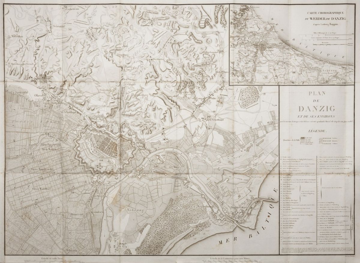 Cartografia - Danzica - Plan de Danzig et de ses environs, avec les ...