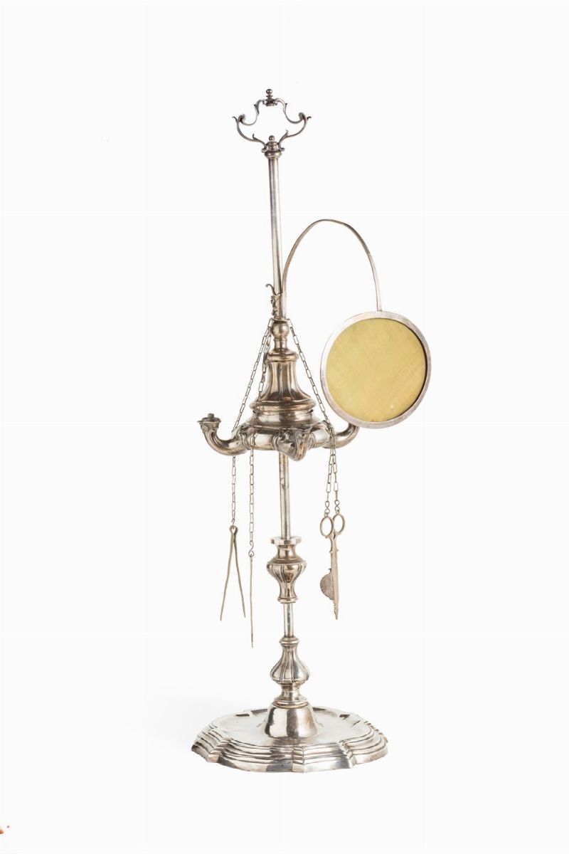 Lucerna romana in argento, argentieri Mattia Venturesi o Girolamo ...