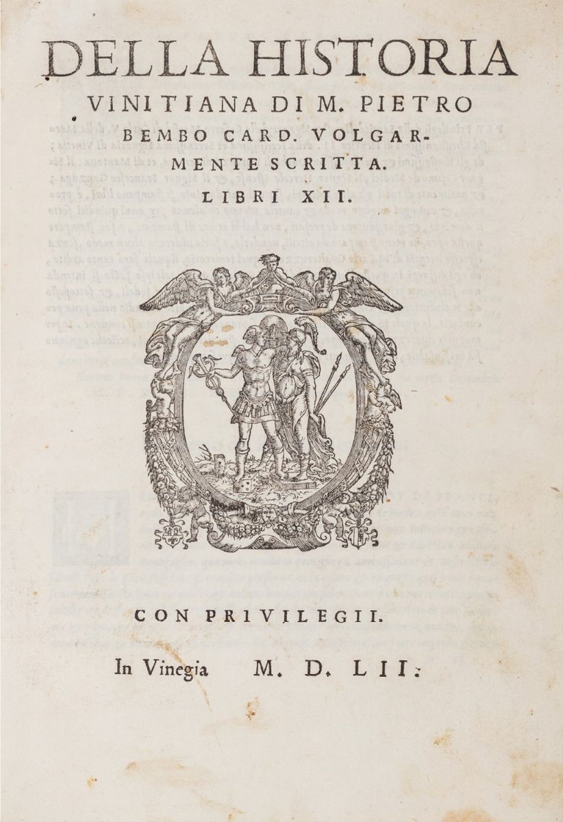 Bembo, Pietro - Della historia vinitiana... volgarmente scritta. Libri ...