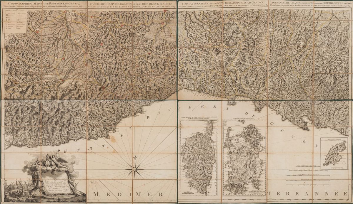 Cartografia - Genova - Gravier, Yves - Carta topografica degli stati ...