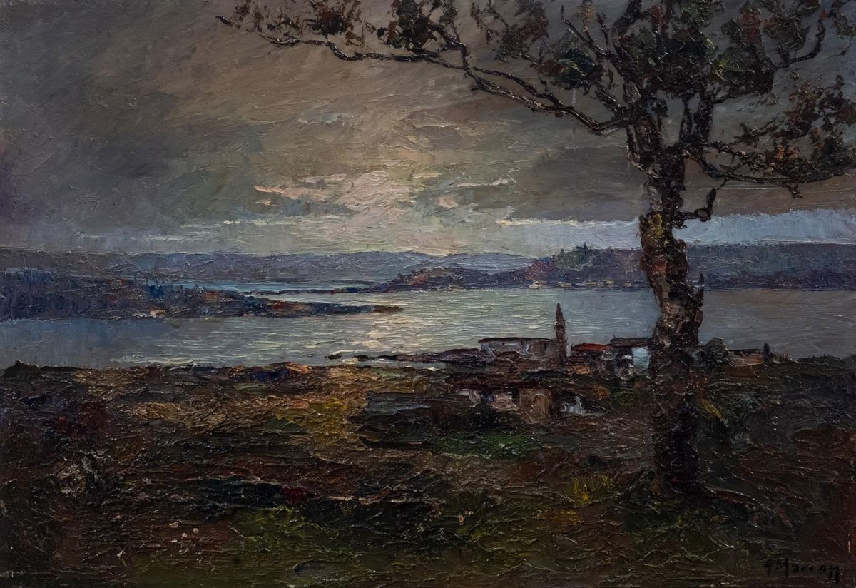 Giorgio Marcon - Reflections on the lake | Old Master Paintings and ...