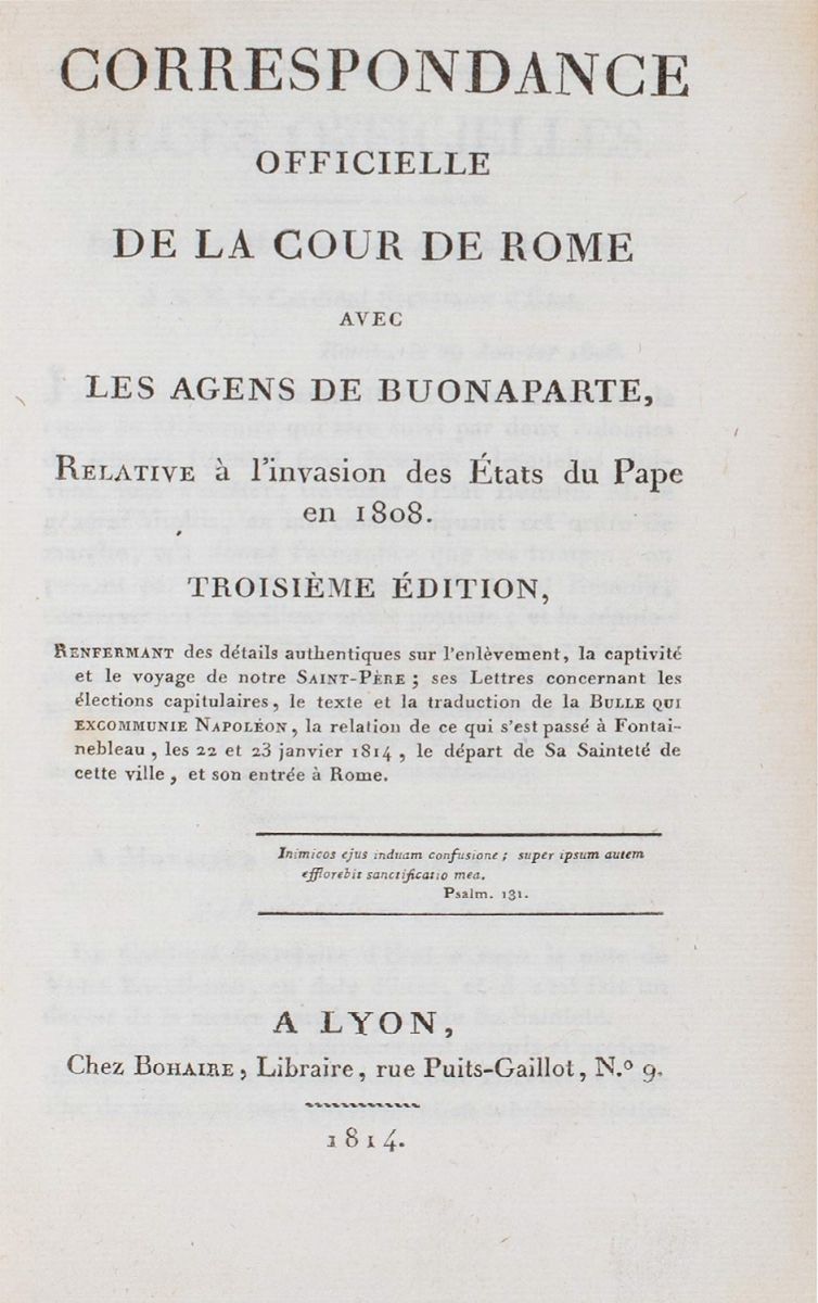 Correspondance officielle de la Cour de Rome avec les agens de ...